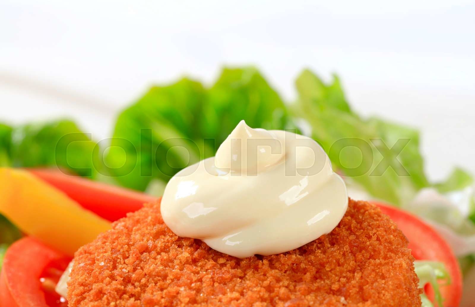 Fried breaded cheese | Stock image | Colourbox