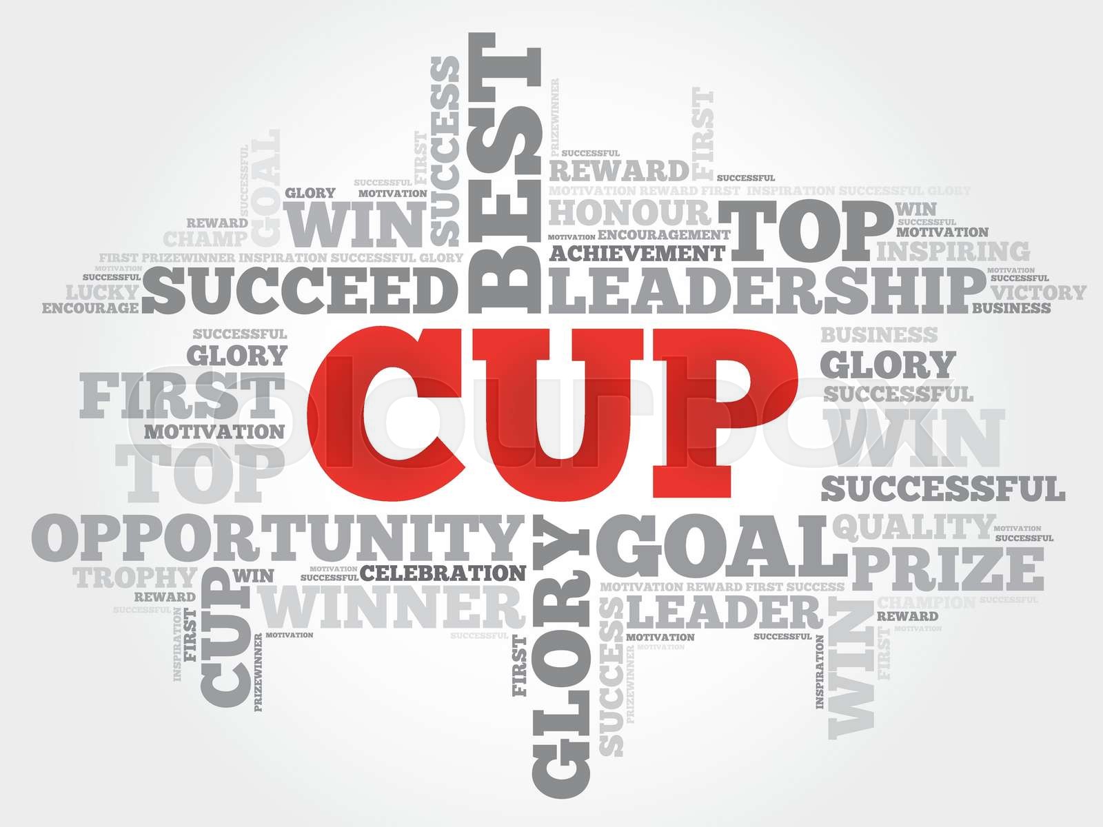 Cup word cloud | Stock vector | Colourbox
