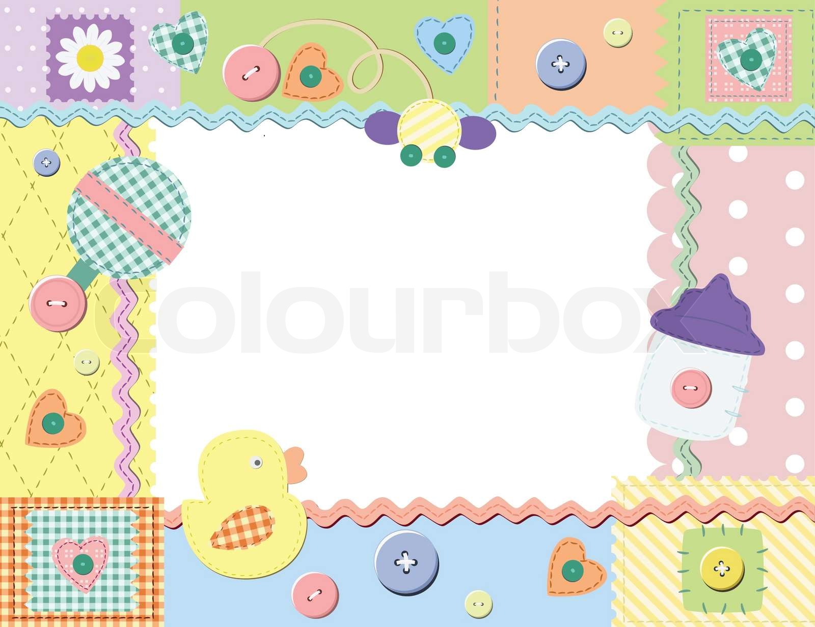 Baby frame or card. Vector illustration | Stock vector | Colourbox