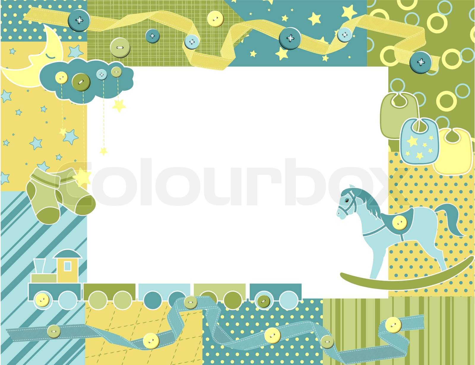 Baby frame or card. Vector illustration | Stock vector | Colourbox