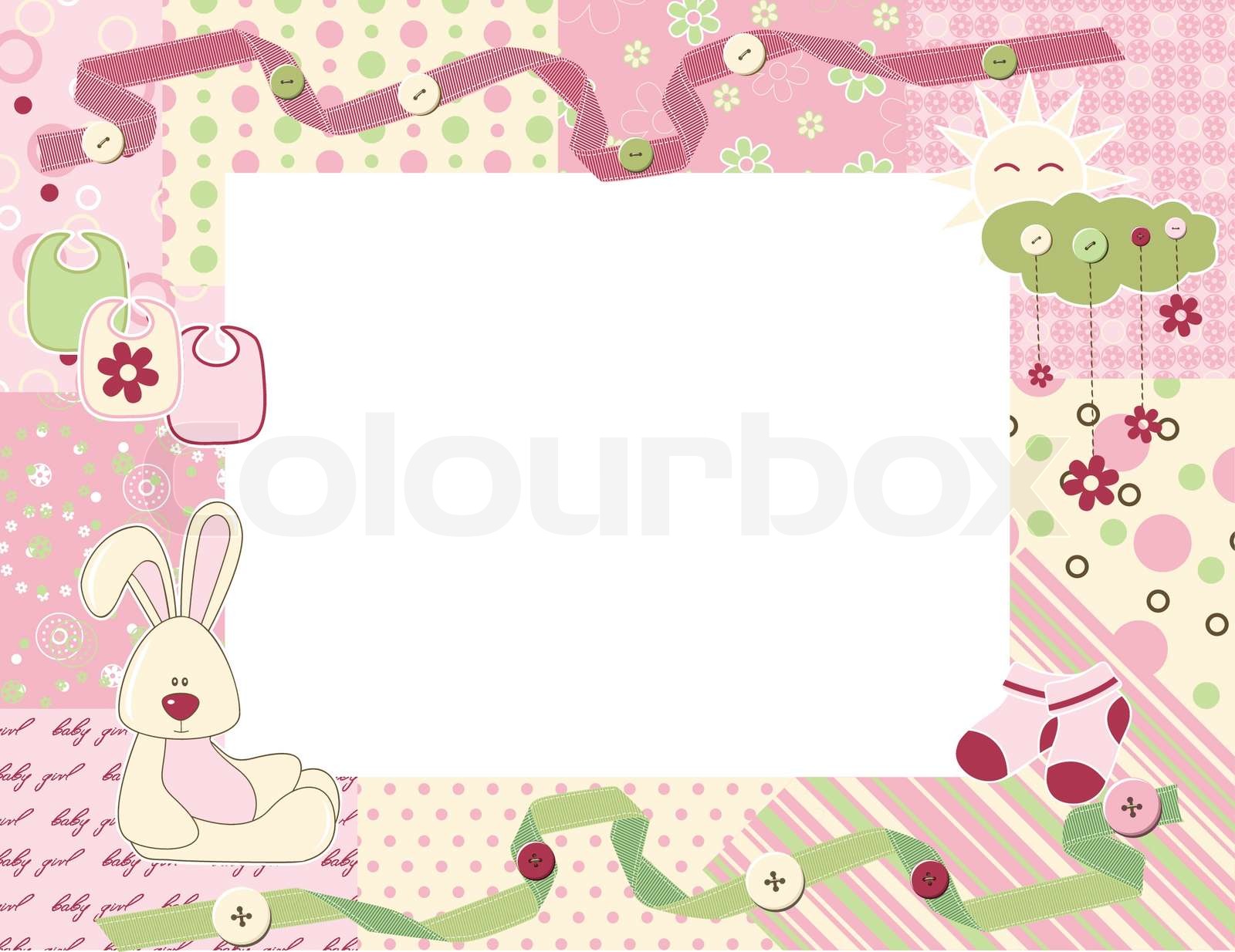 Baby frame or card. Vector illustration | Stock vector | Colourbox