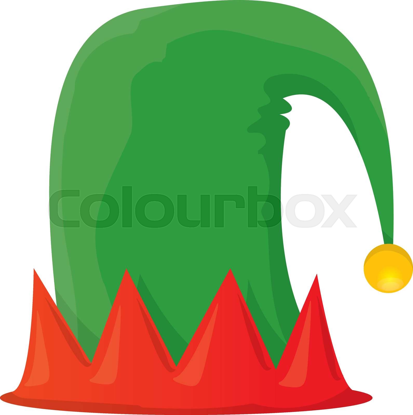 christmas elf hat. vector illustration | Stock vector | Colourbox