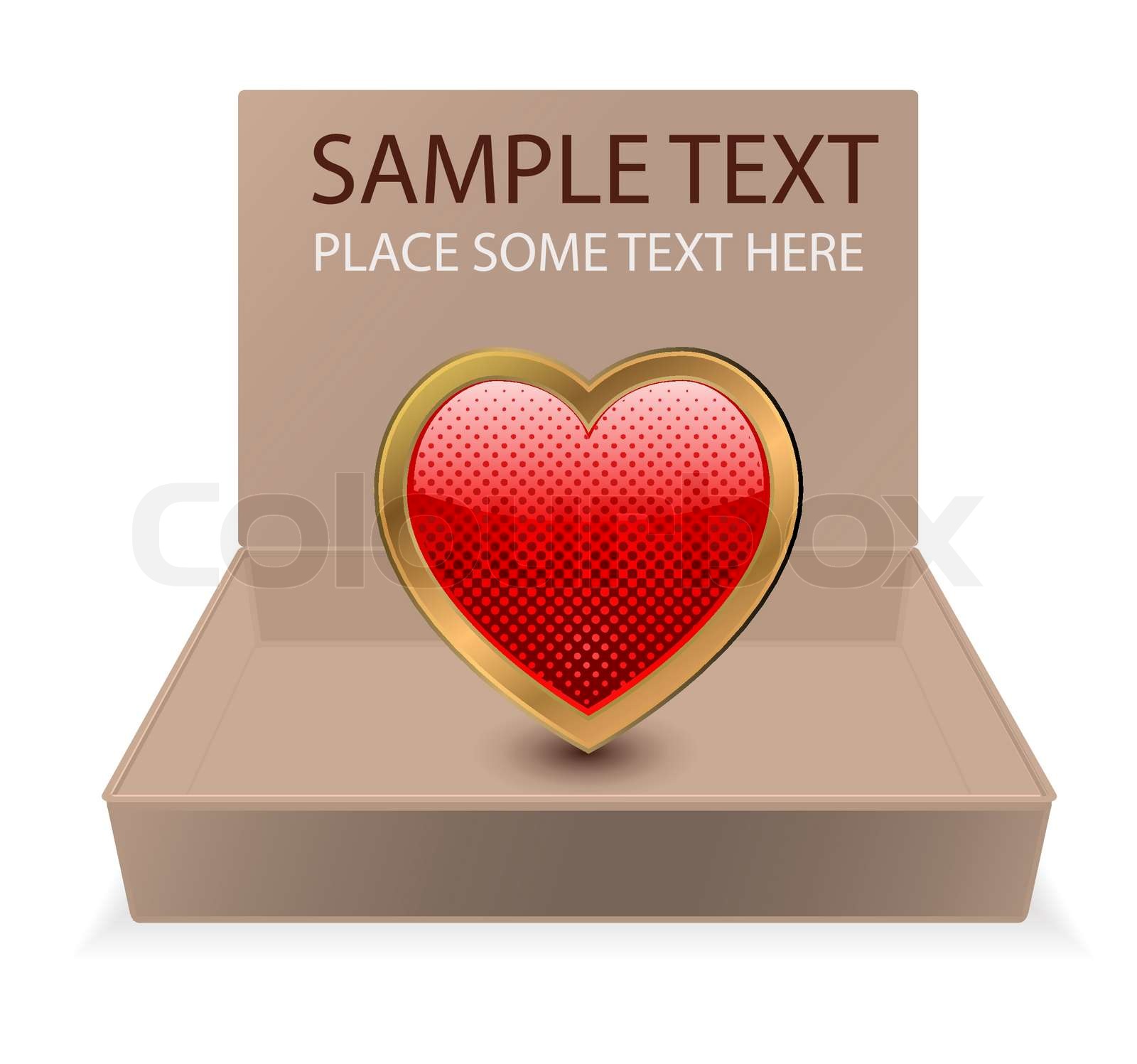 cardboard box with heart | Stock vector | Colourbox