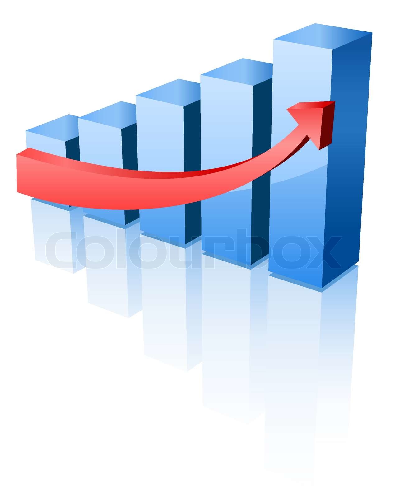 Business- Diagramm mit Pfeil | Stock-Vektor | Colourbox