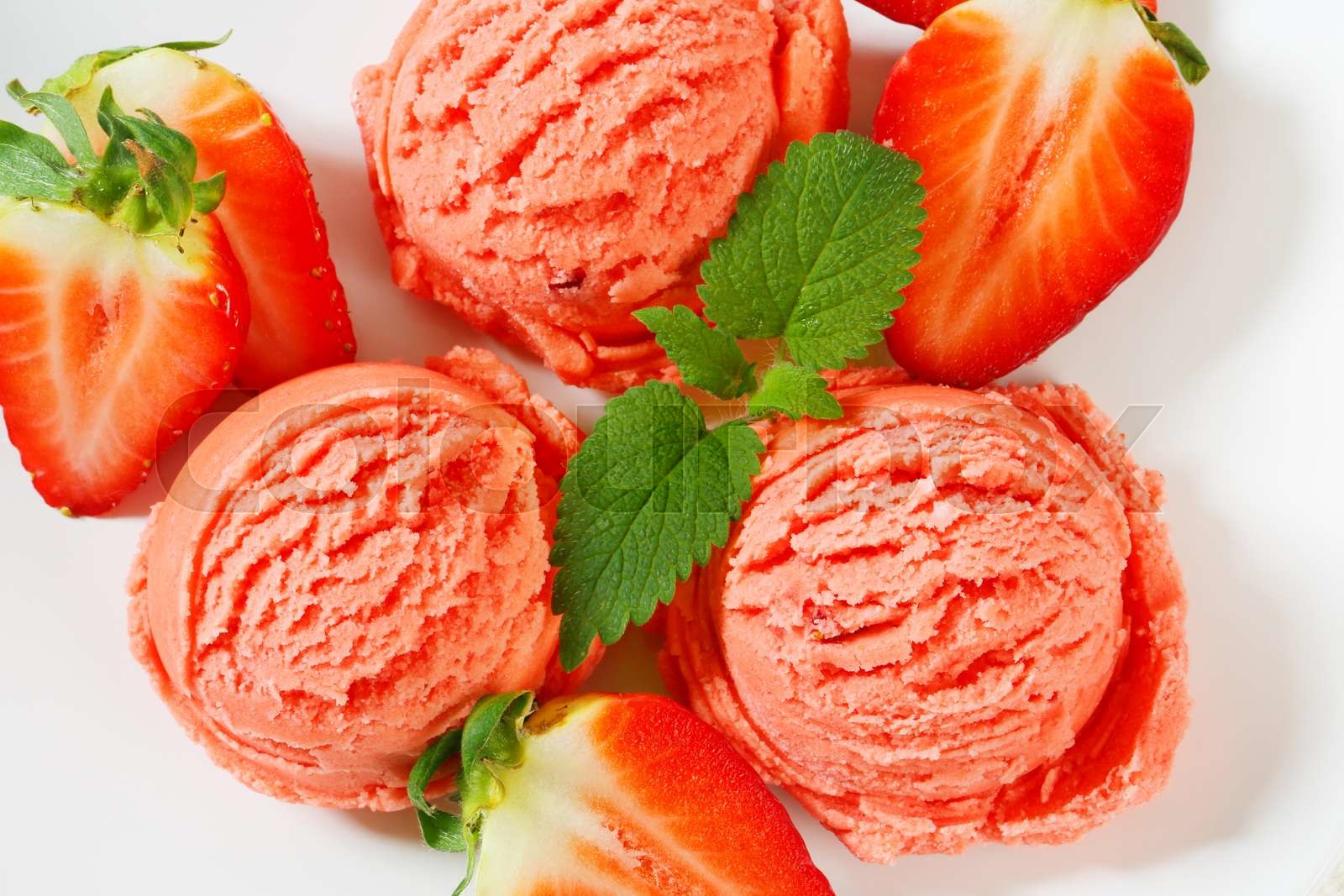 Strawberry sherbet | Stock image | Colourbox