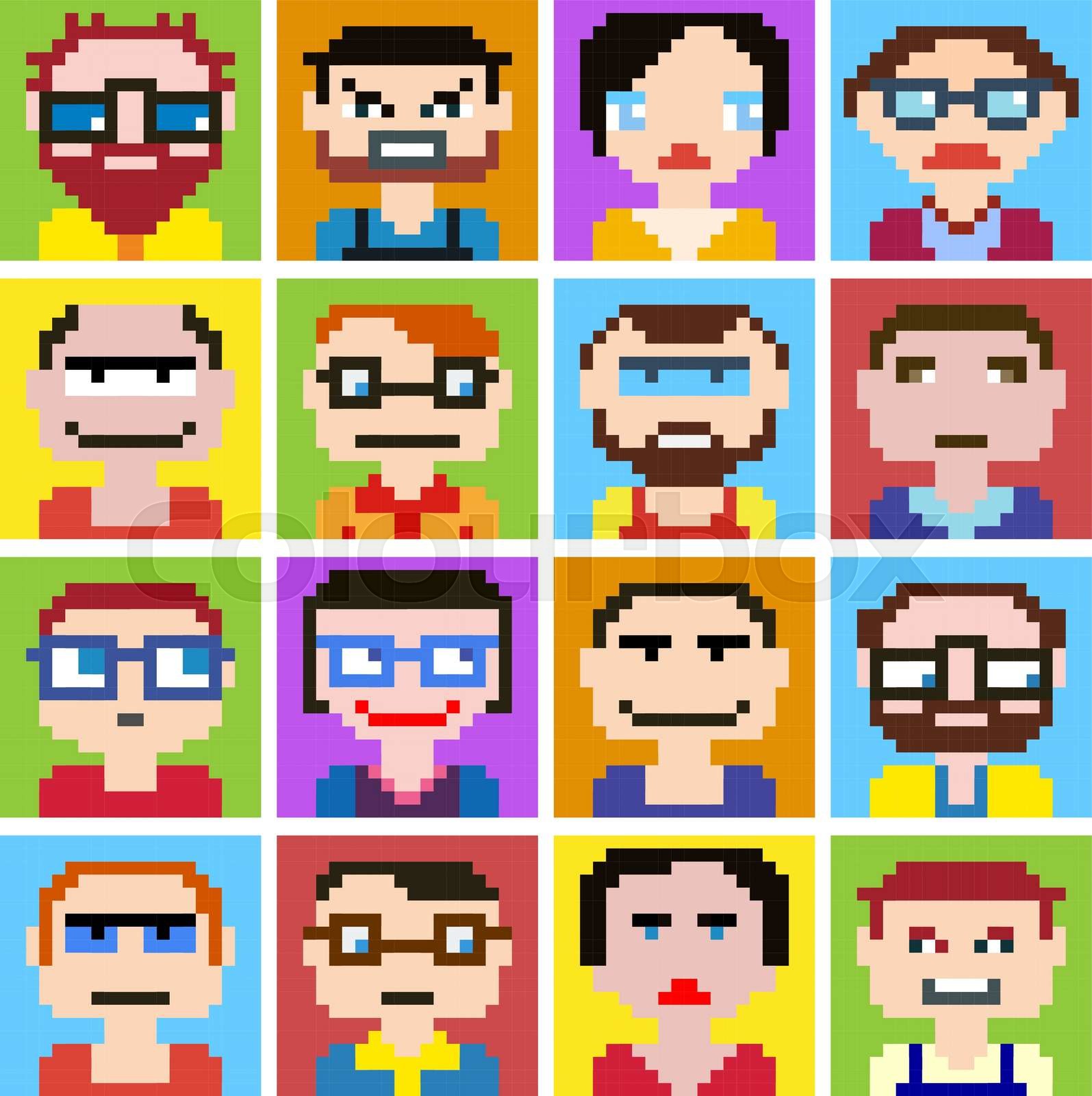 8, bit, leute | Stock-Vektor | Colourbox