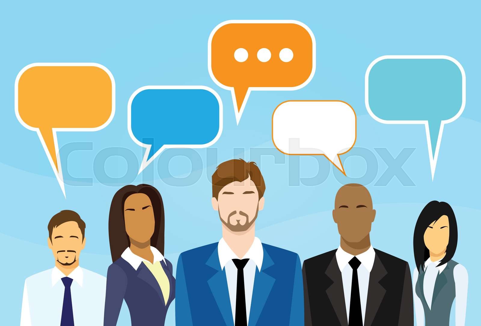 kommunikation, ansprache, sprechen | Stock-Vektor | Colourbox