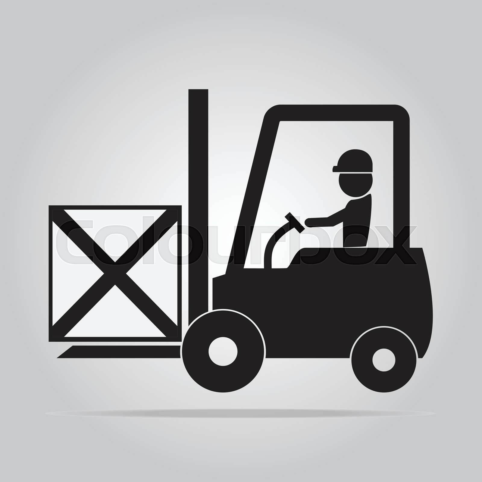 Forklift symbol vector illustration | Stock vector | Colourbox
