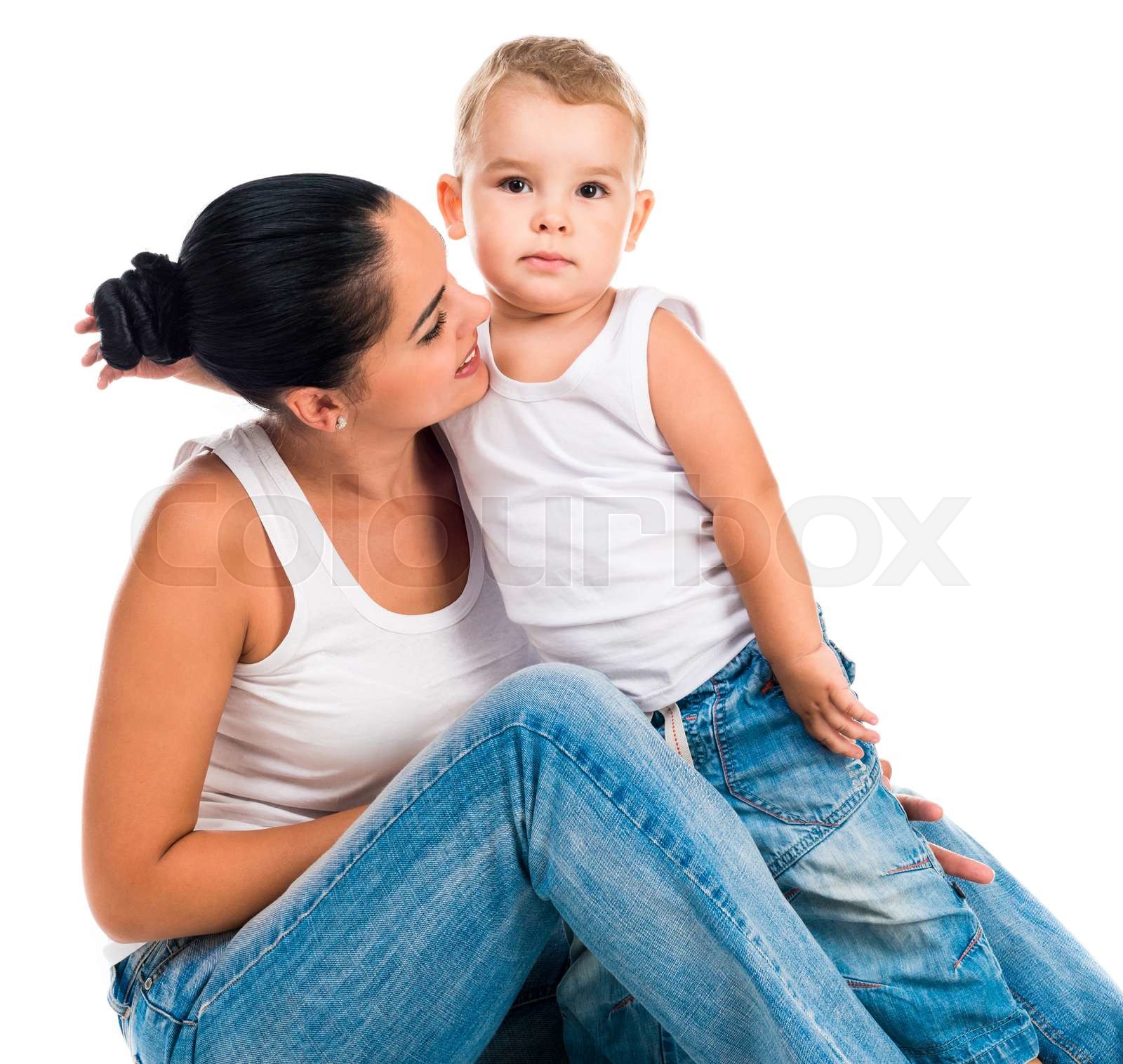 Mother And Son Portrait Stock Image Colourbox