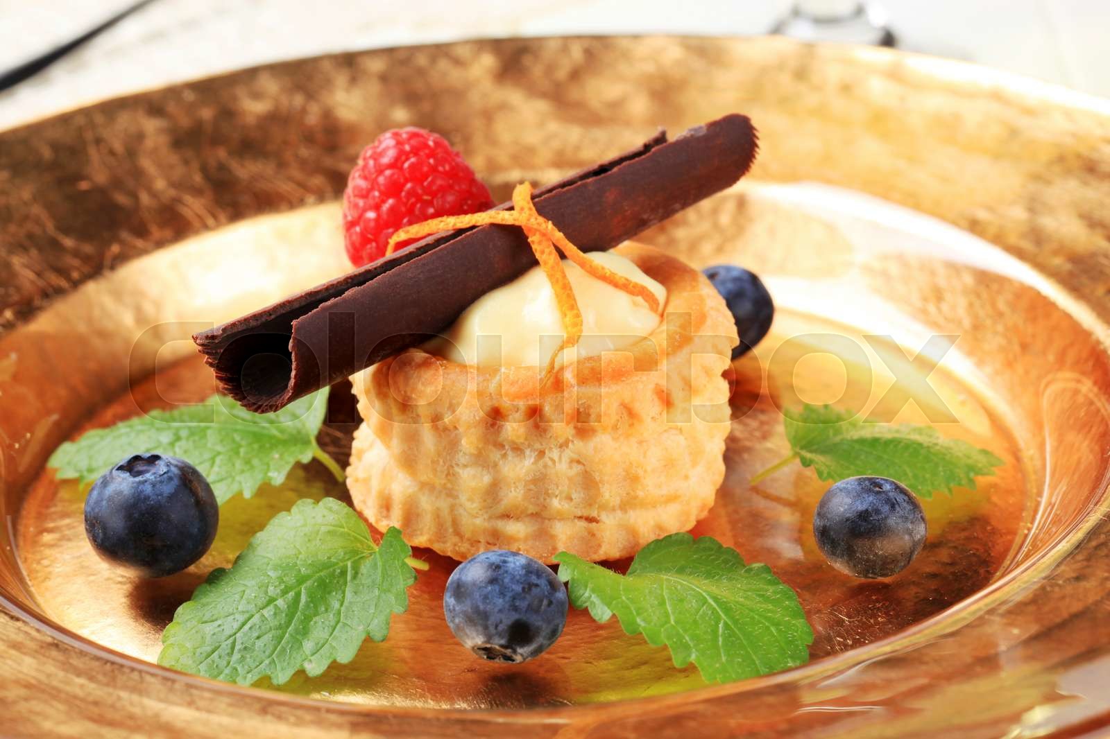 Cream filled vol-au-vent | Stock image | Colourbox