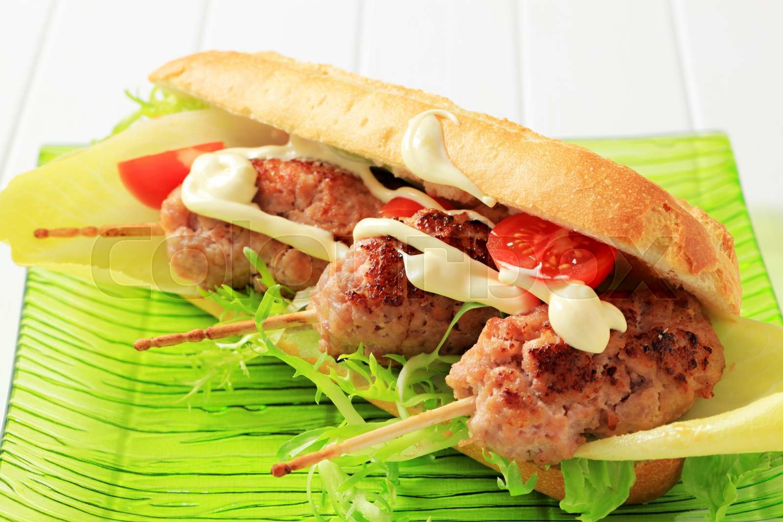 Kofta sandwich | Stock image | Colourbox