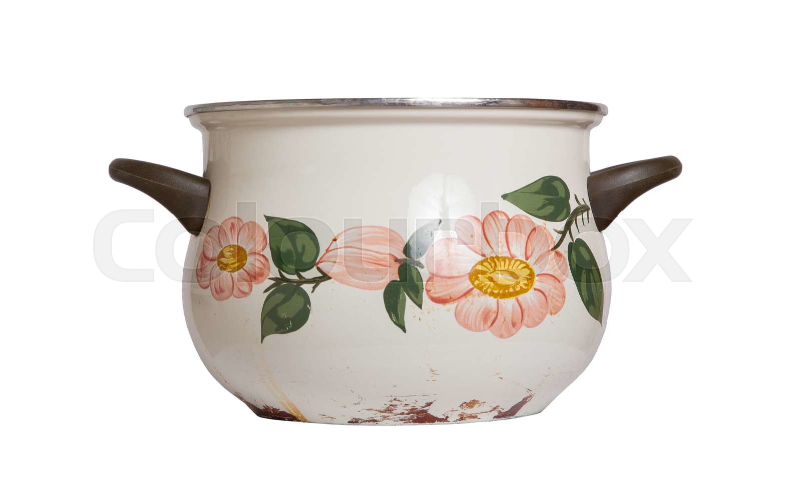 Old cooking pot isolated | Stock image | Colourbox
