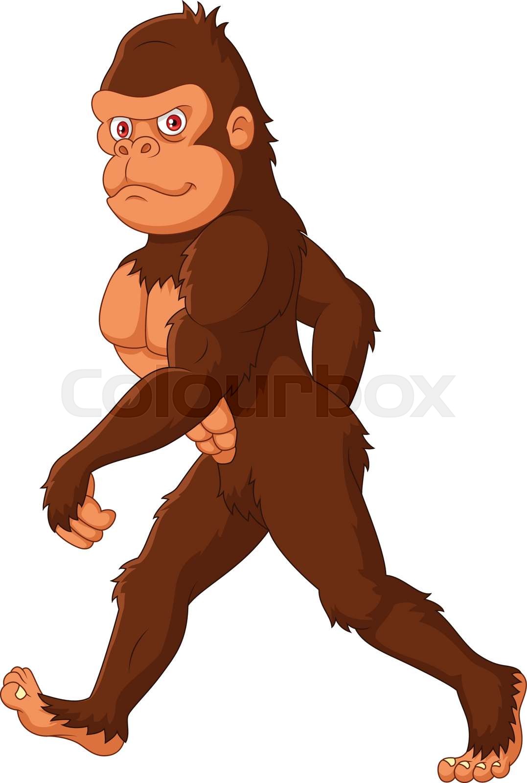 Cartoon Sasquatch walking | Stock vector | Colourbox