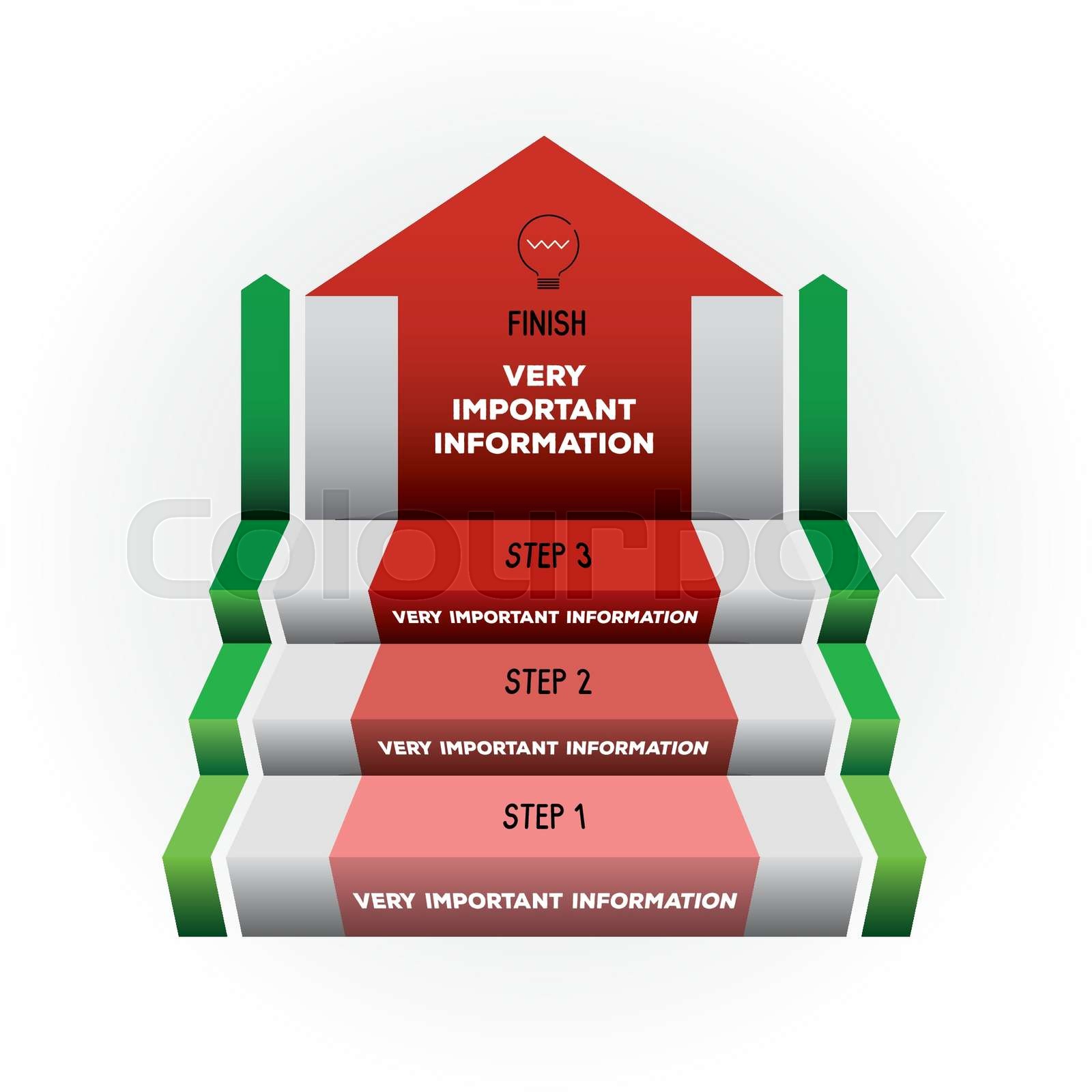 Vector ladder for infographics | Stock vector | Colourbox