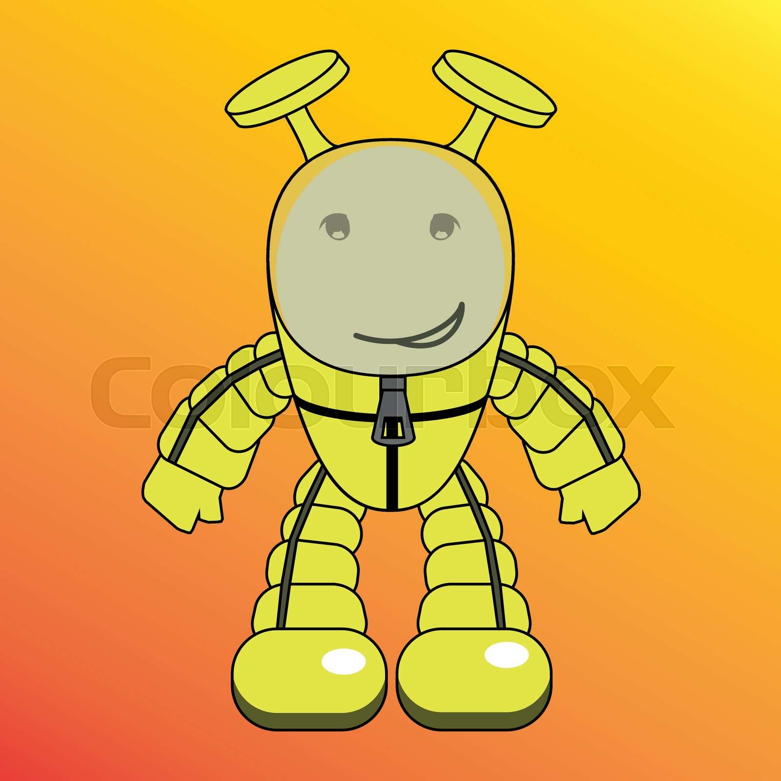 Cartoon humanoid, alien or robot | Stock vector | Colourbox