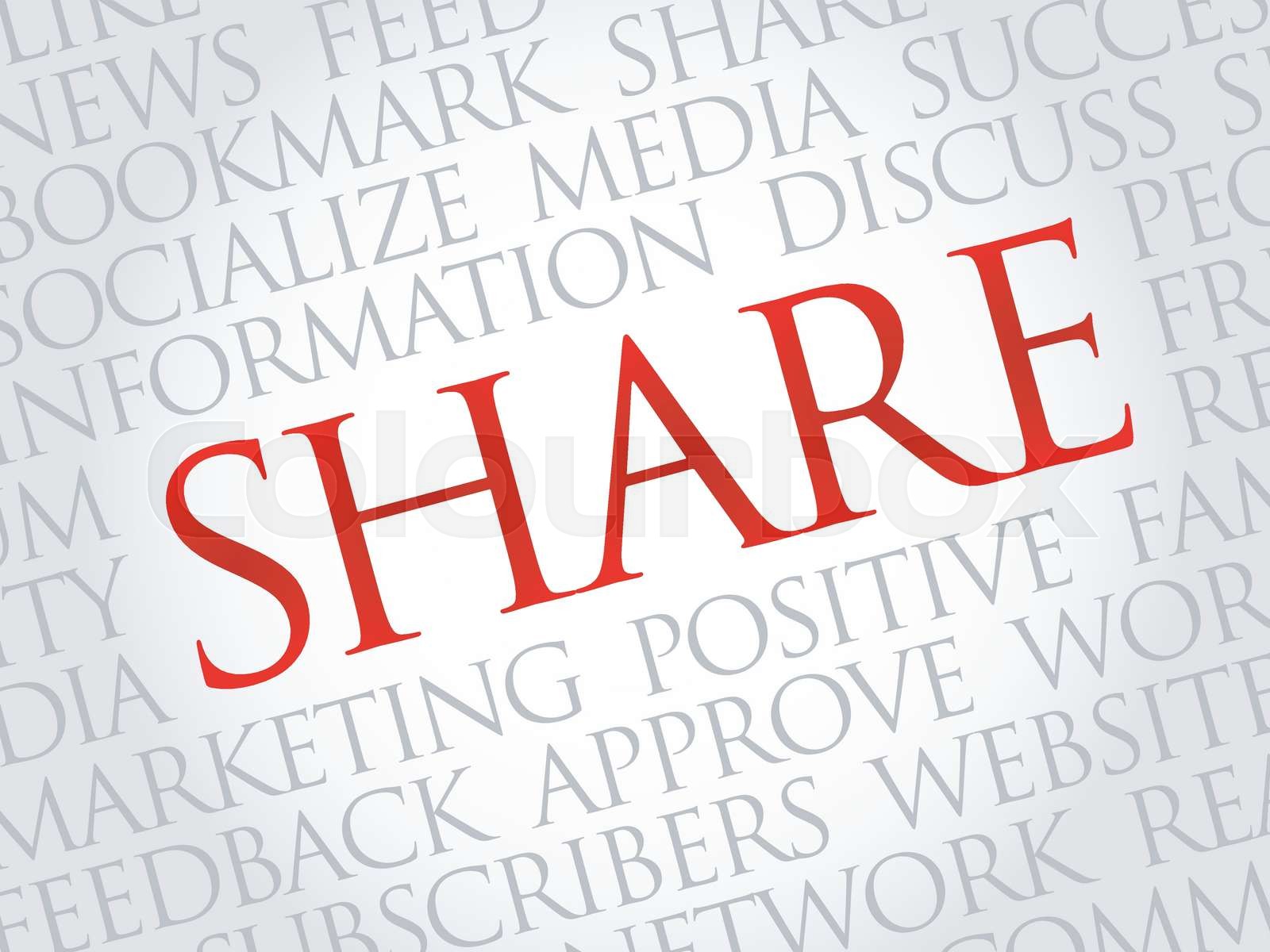 Share word cloud | Stock vector | Colourbox