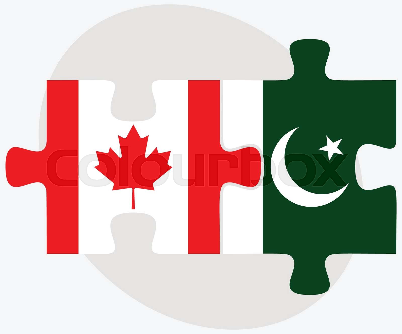 Canada and Pakistan Flags | Stock vector | Colourbox