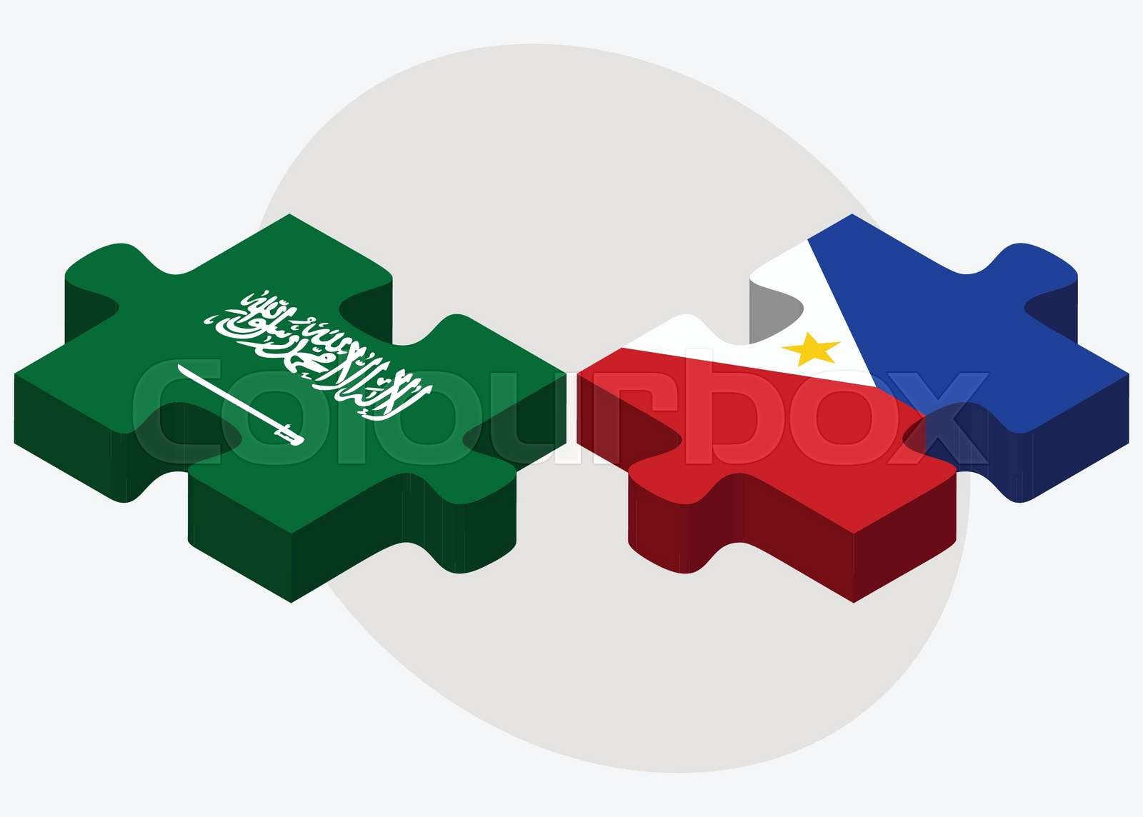 Saudi Arabia and Philippines Flags | Stock vector | Colourbox