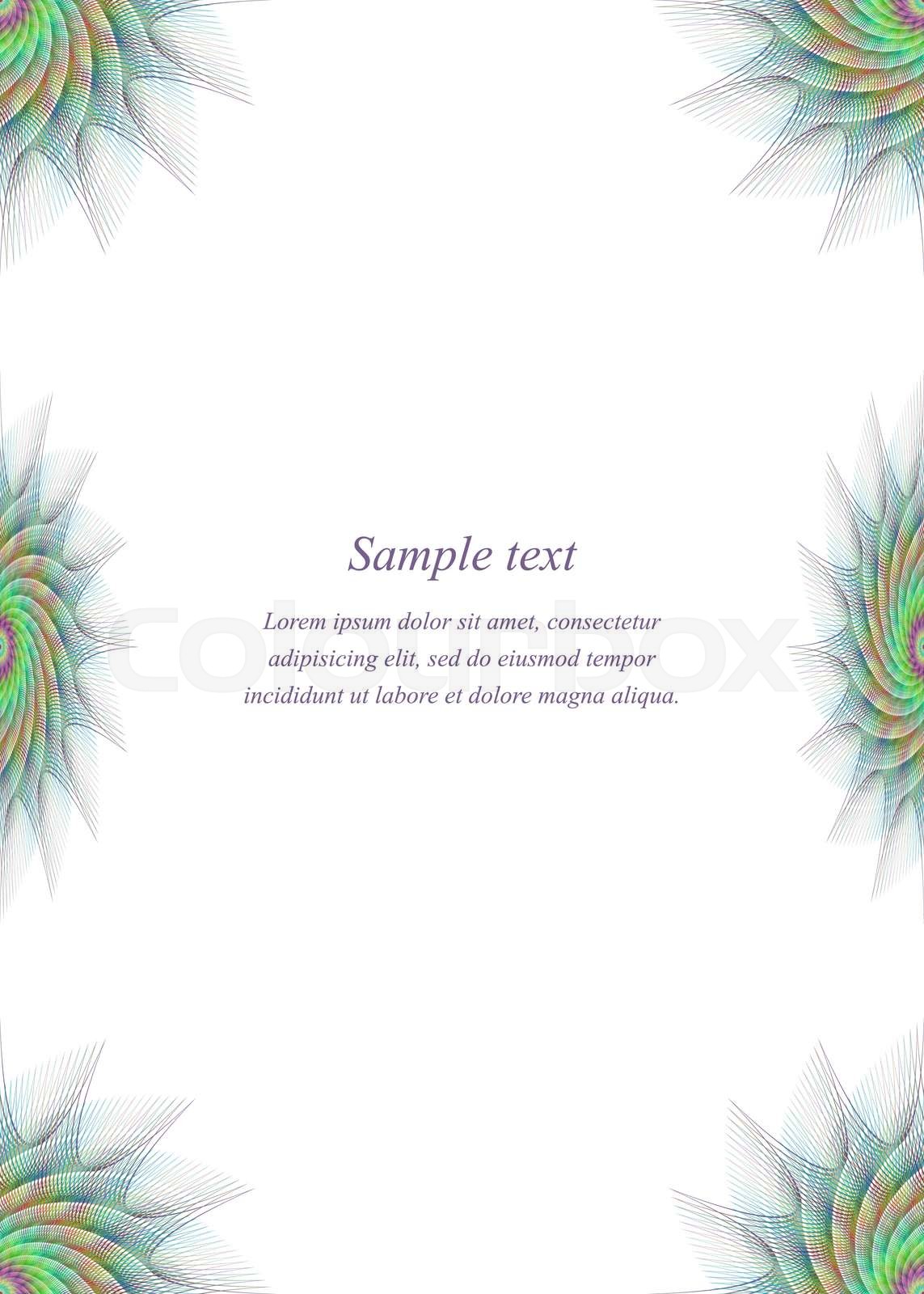 Colorful page border design template | Stock vector | Colourbox