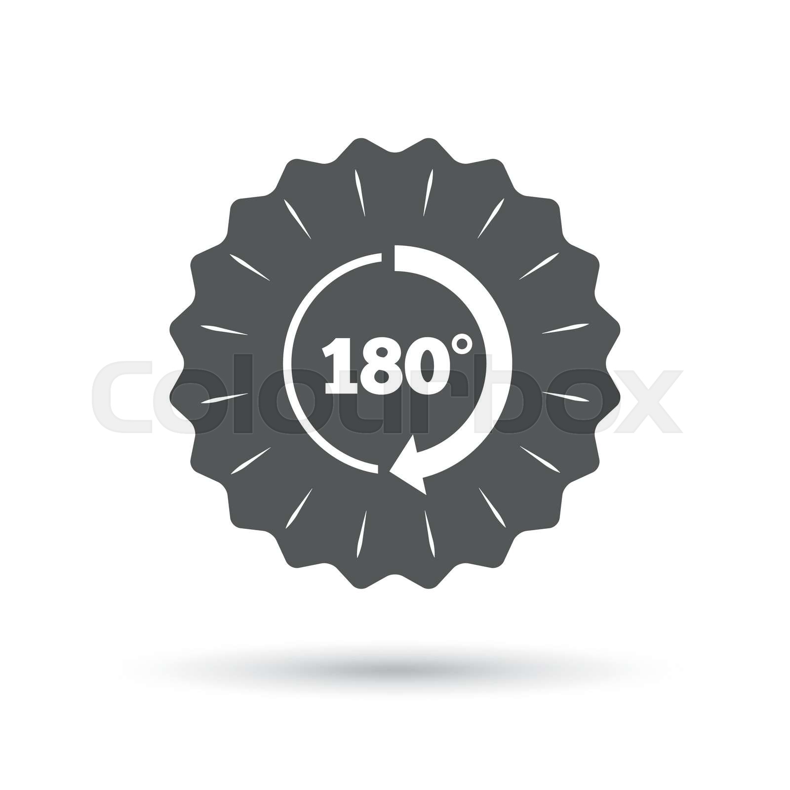 Angle 180 degrees sign icon. Geometry math symbol | Stock vector ...
