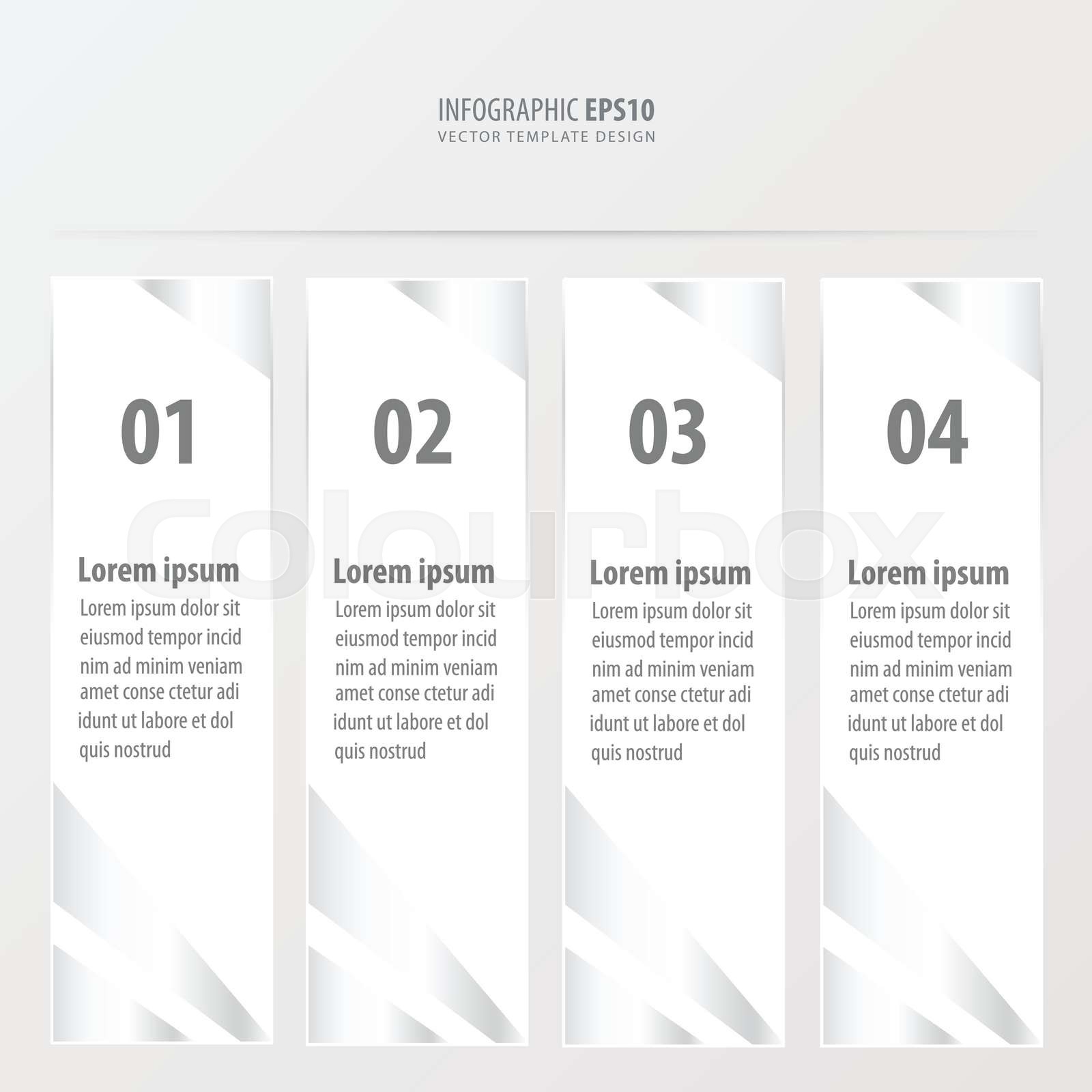 presentation template white color | Stock vector | Colourbox