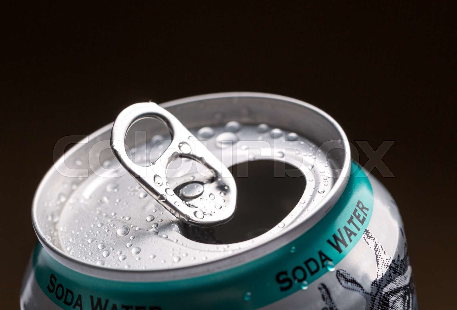 Aluminum can with water drops | Stock image | Colourbox