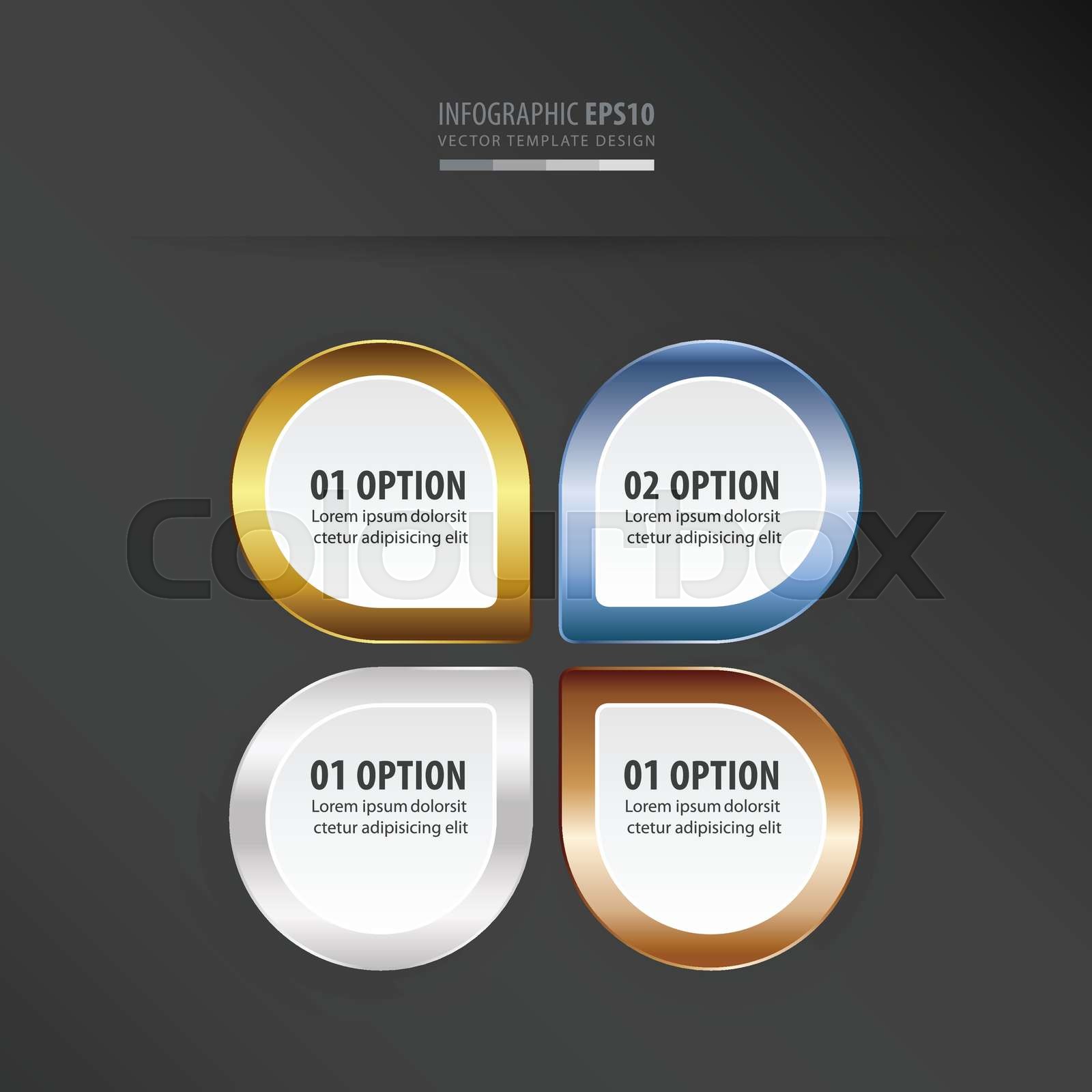 presentation template vector gold, bronze, silver, blue color | Stock ...
