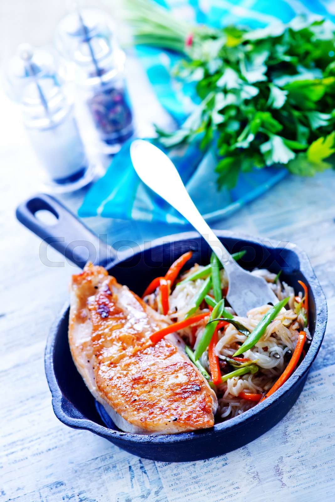 fried meat | Stock image | Colourbox