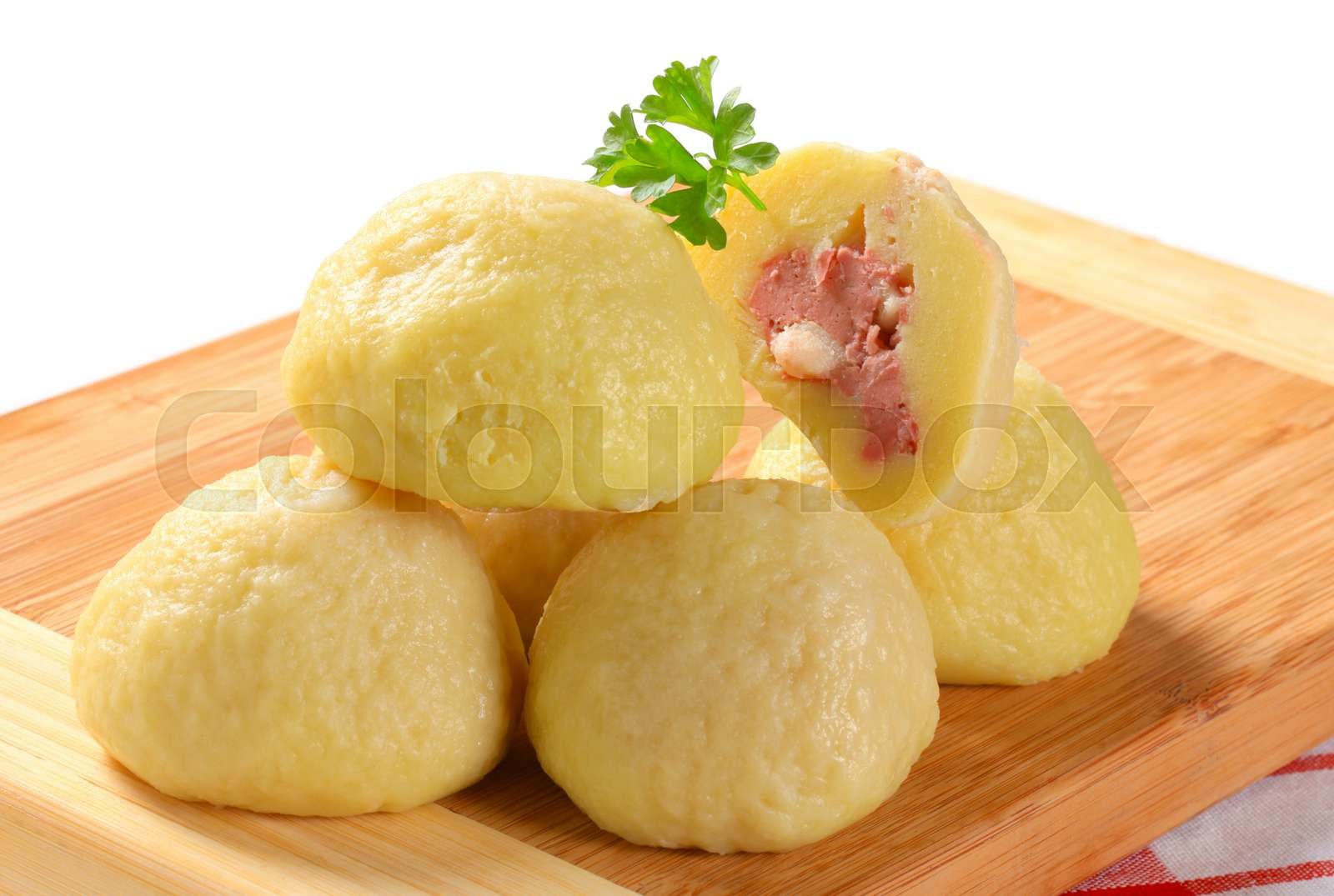 Meat stuffed potato dumplings | Stock image | Colourbox