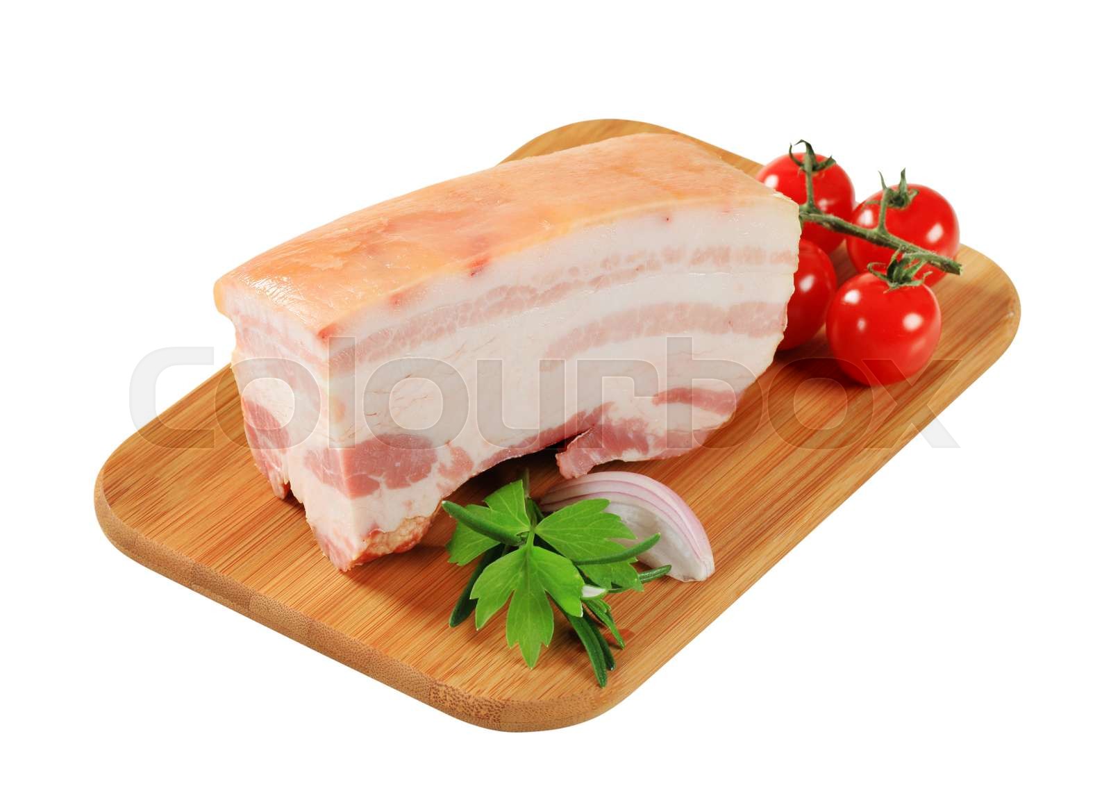 Uncooked pork belly | Stock image | Colourbox