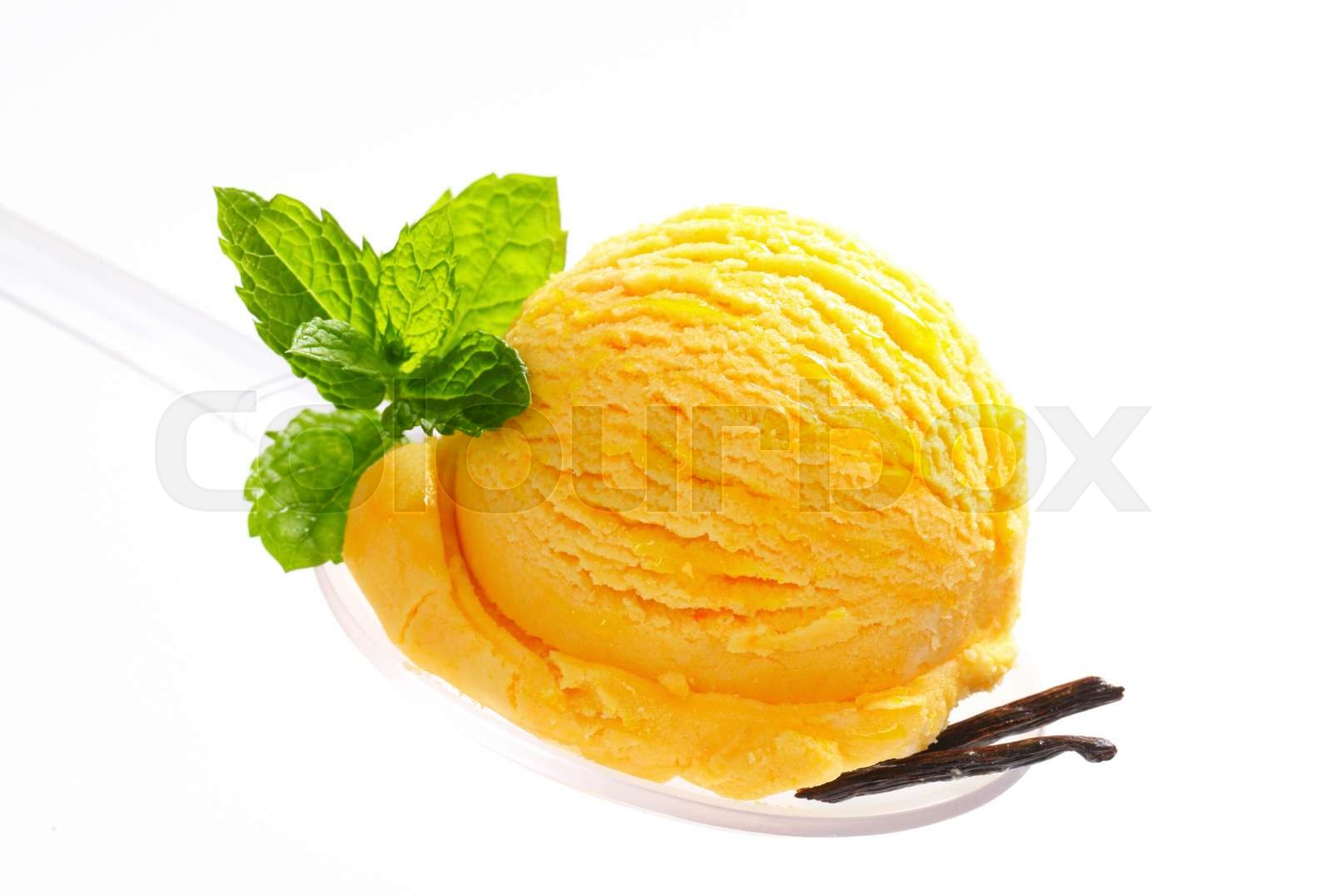 Yellow ice cream | Stock image | Colourbox