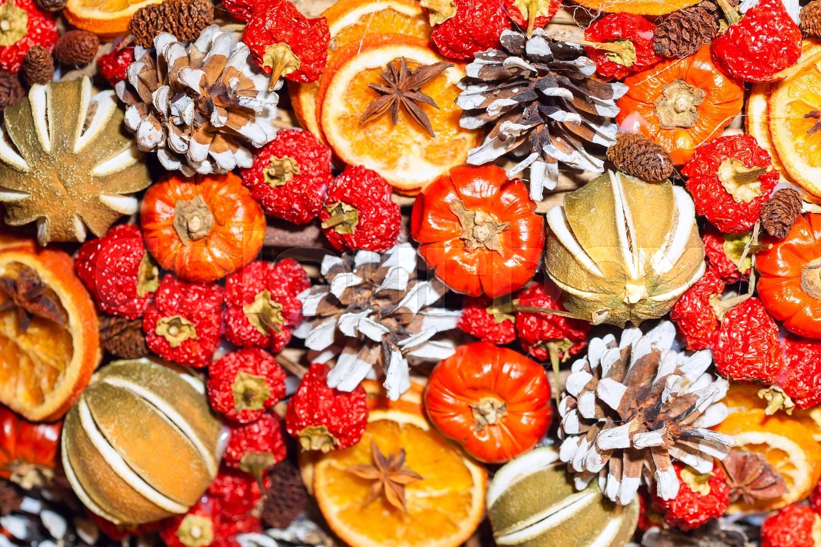 Traditional Christmas aromatic dry fruits | Stock image | Colourbox