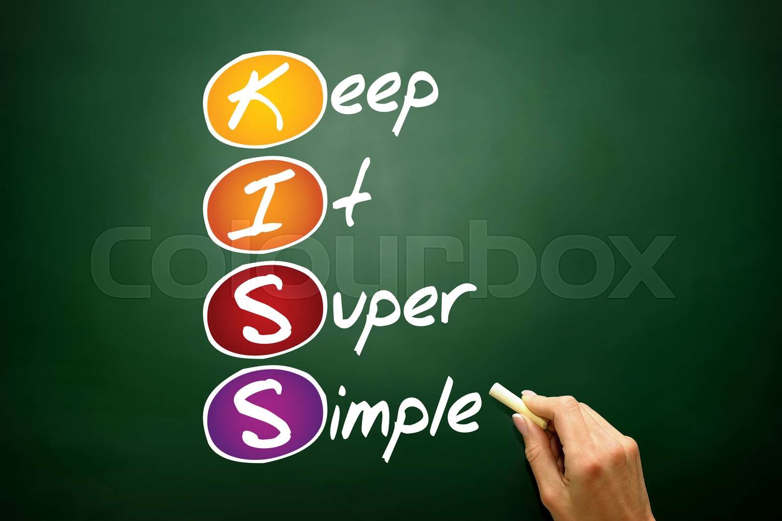 Keep It Super Simple | Stock image | Colourbox
