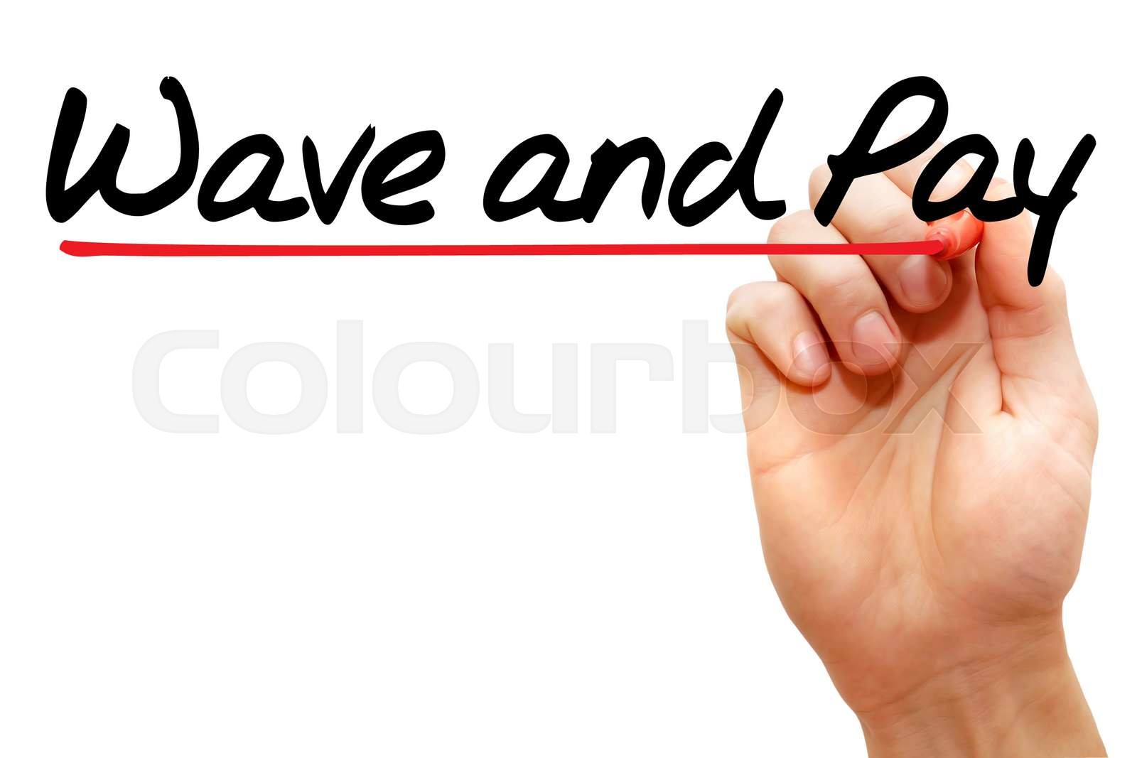 Wave and Pay | Stock image | Colourbox