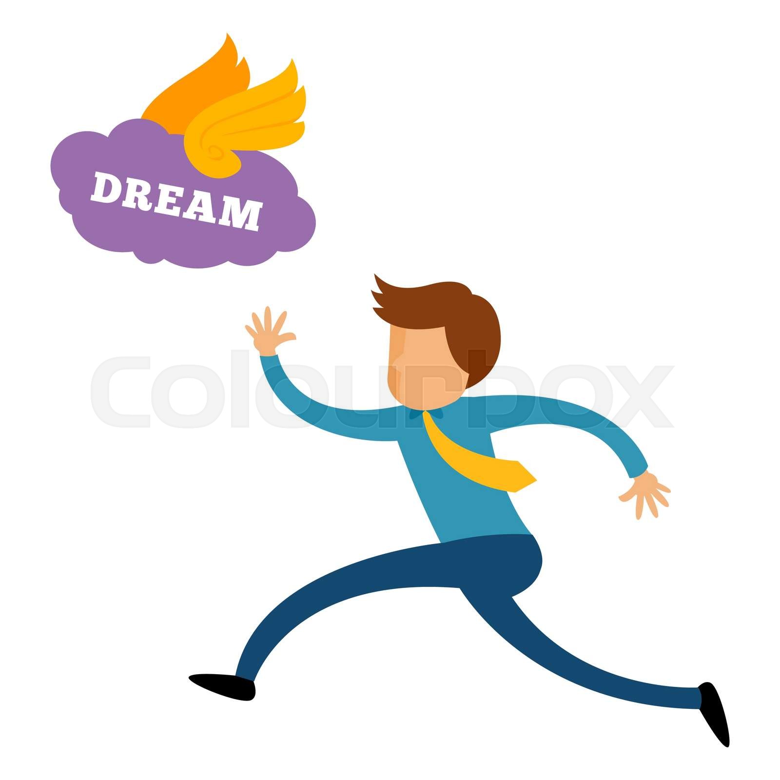 Businessman Chasing His Dream | Stock vector | Colourbox