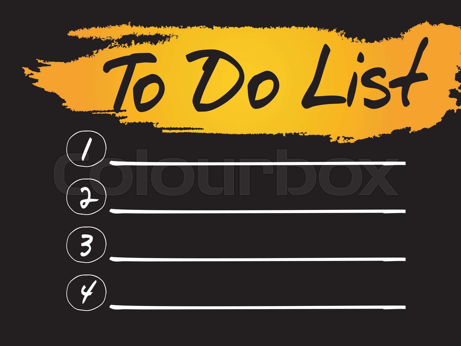 TO DO LIST | Stock vector | Colourbox