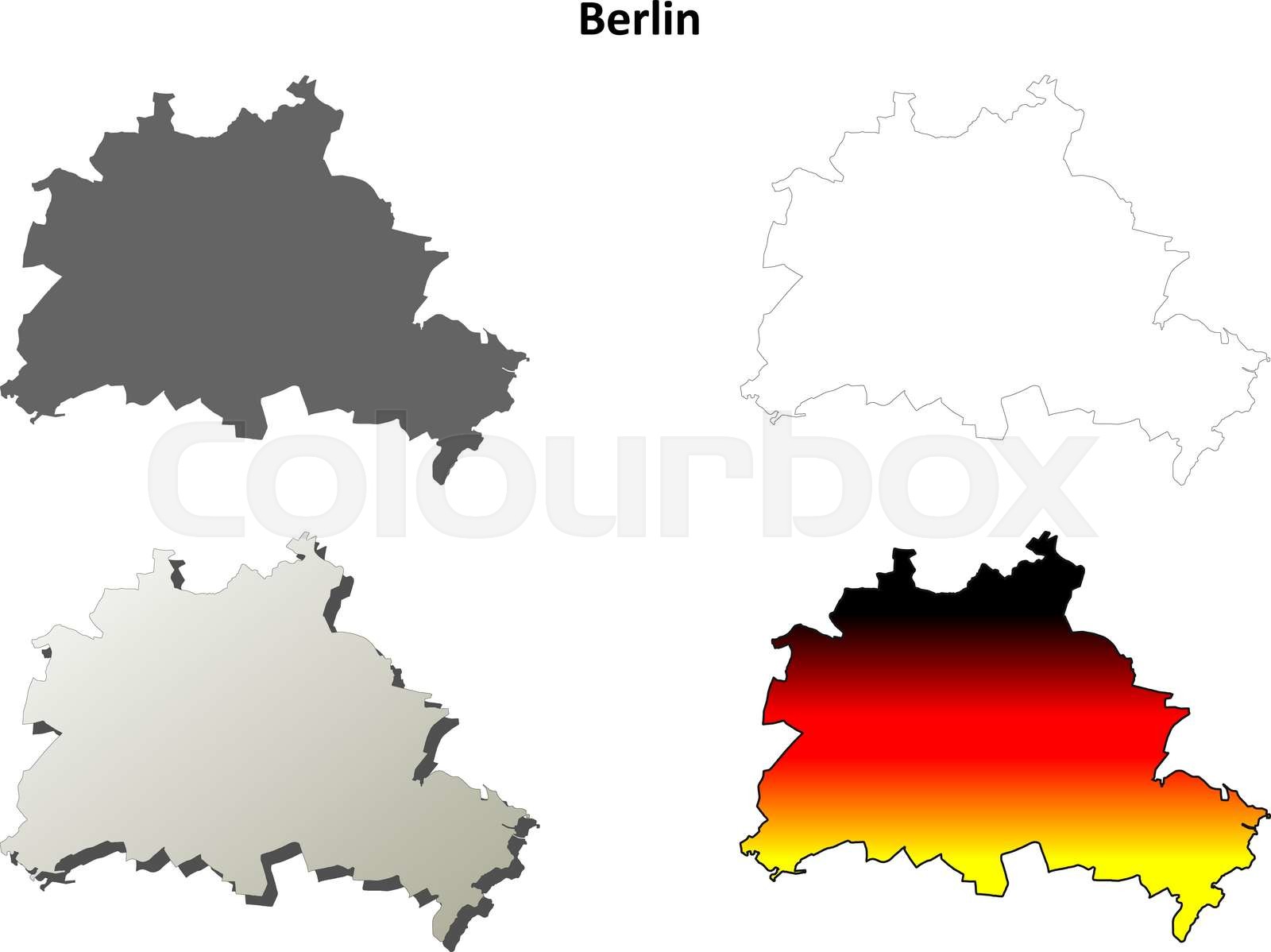 Berlin outline map set | Stock vector | Colourbox