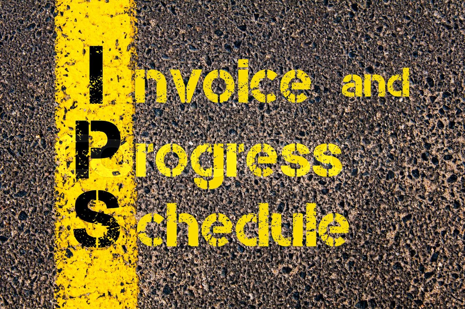 Business Acronym IPS as Invoice and Progress Schedule | Stock image ...