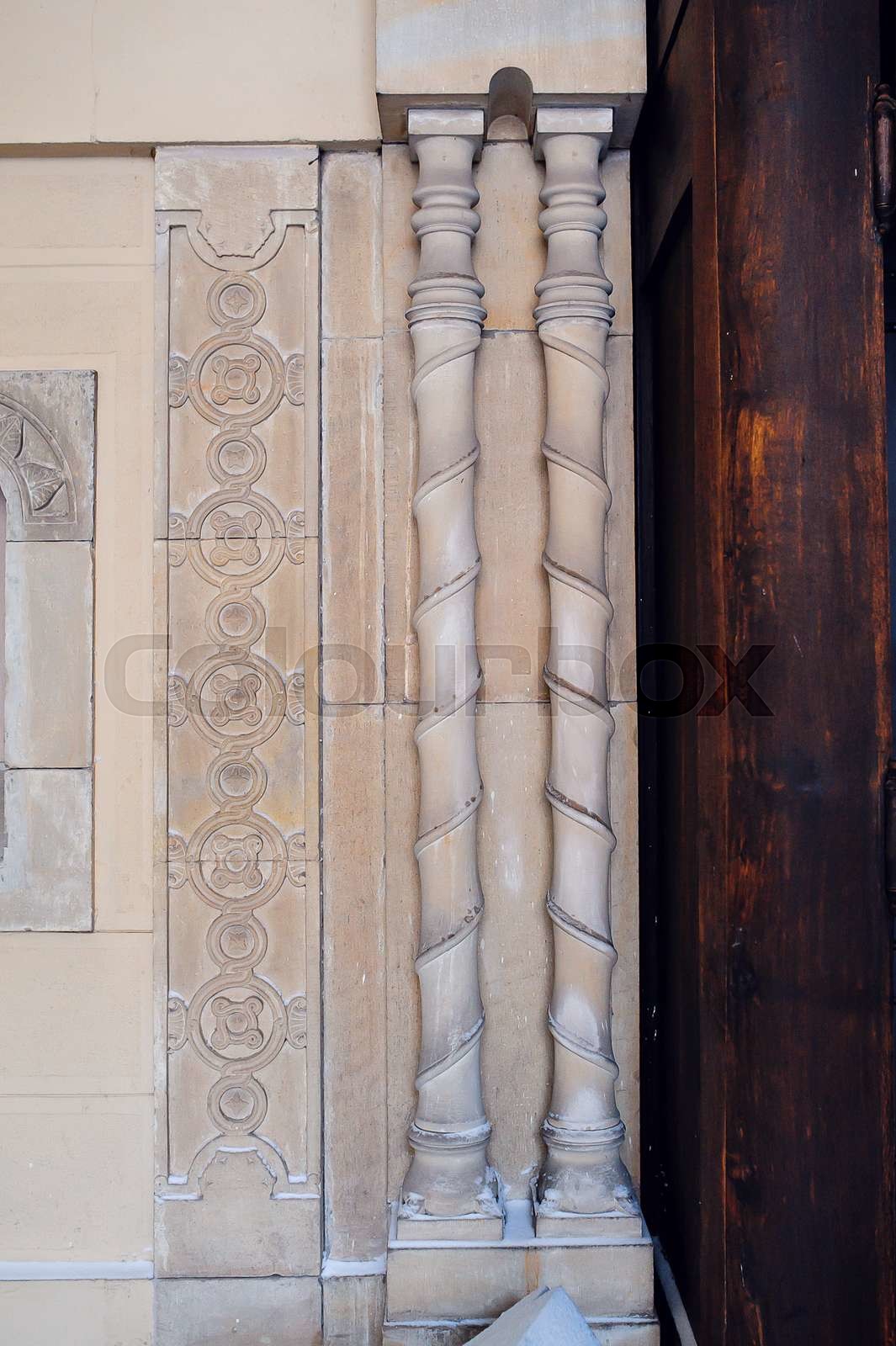architectural columns, element of the old church | Stock image | Colourbox
