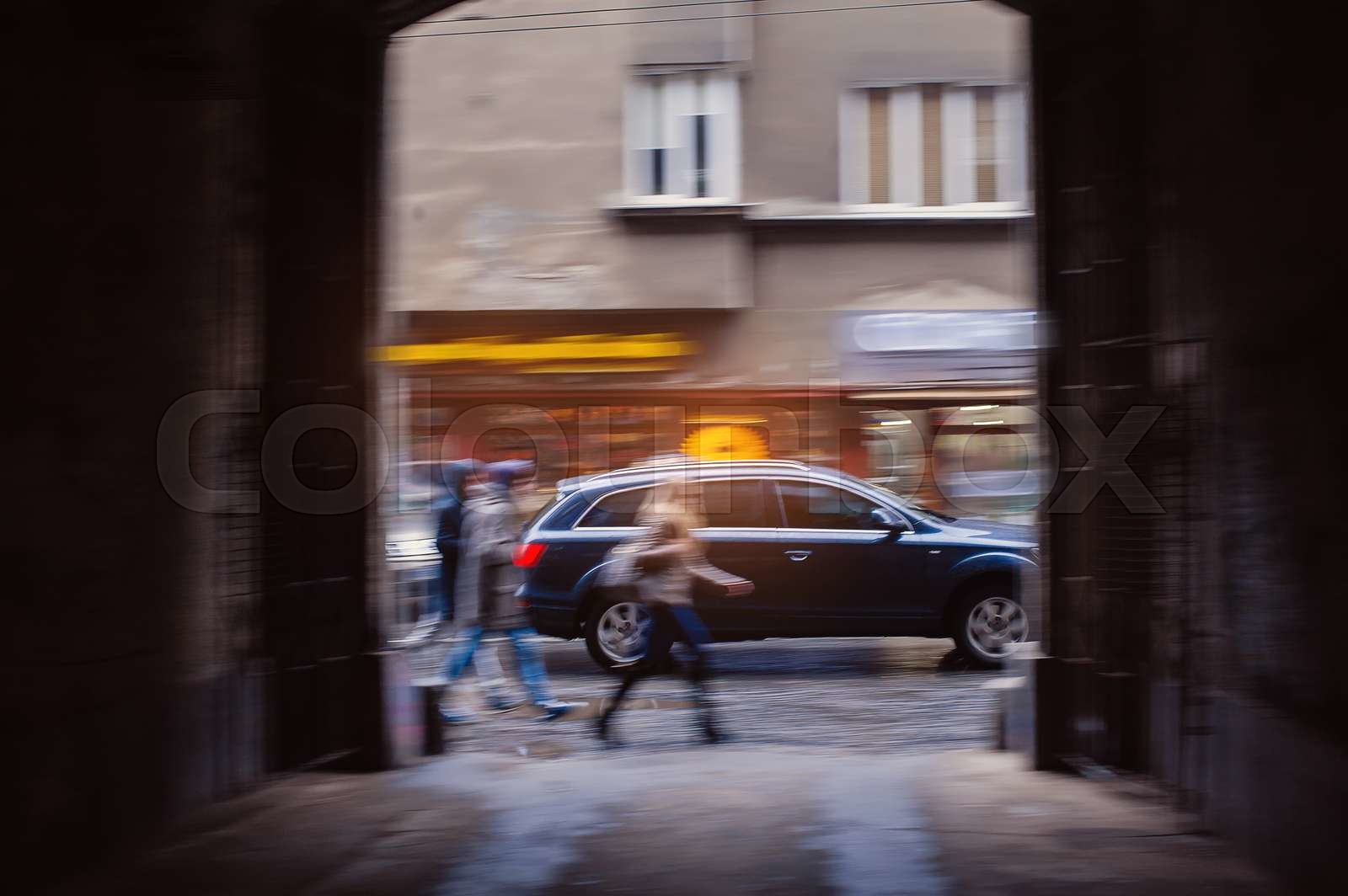hurrying people in the city streets | Stock image | Colourbox