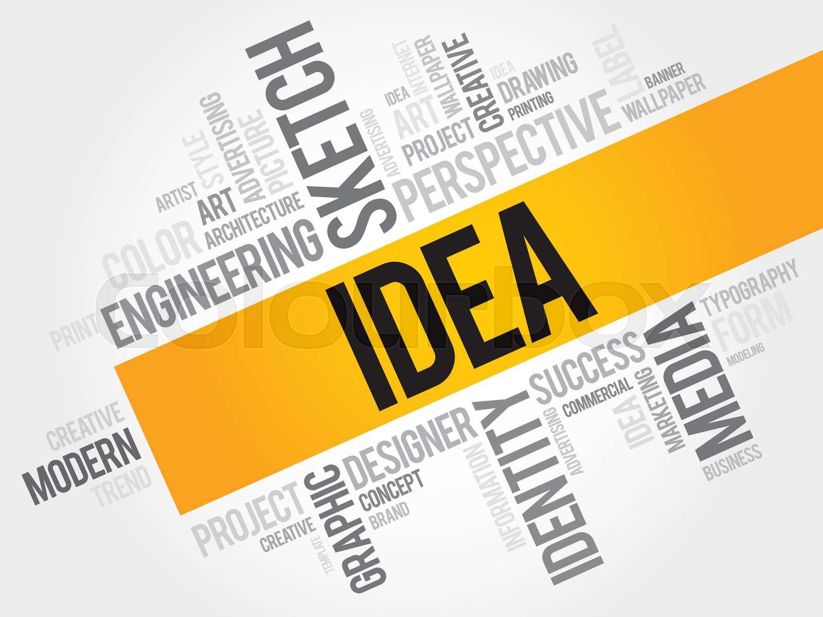 IDEA word cloud | Stock vector | Colourbox