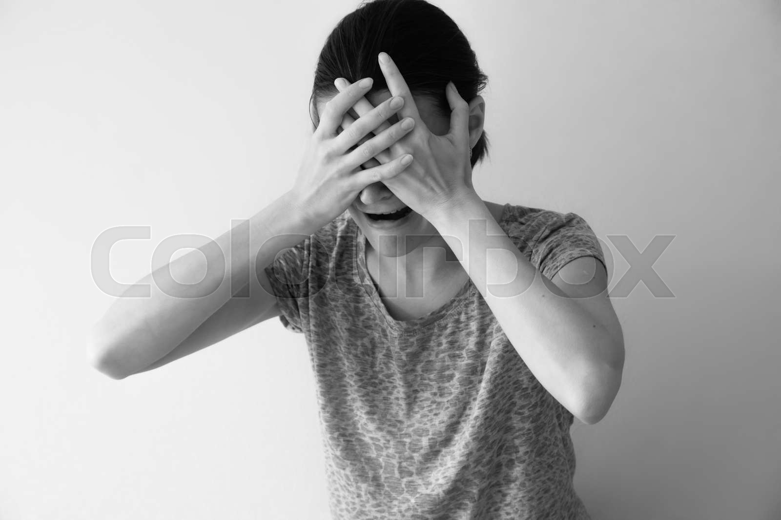 hysterical woman | Stock image | Colourbox