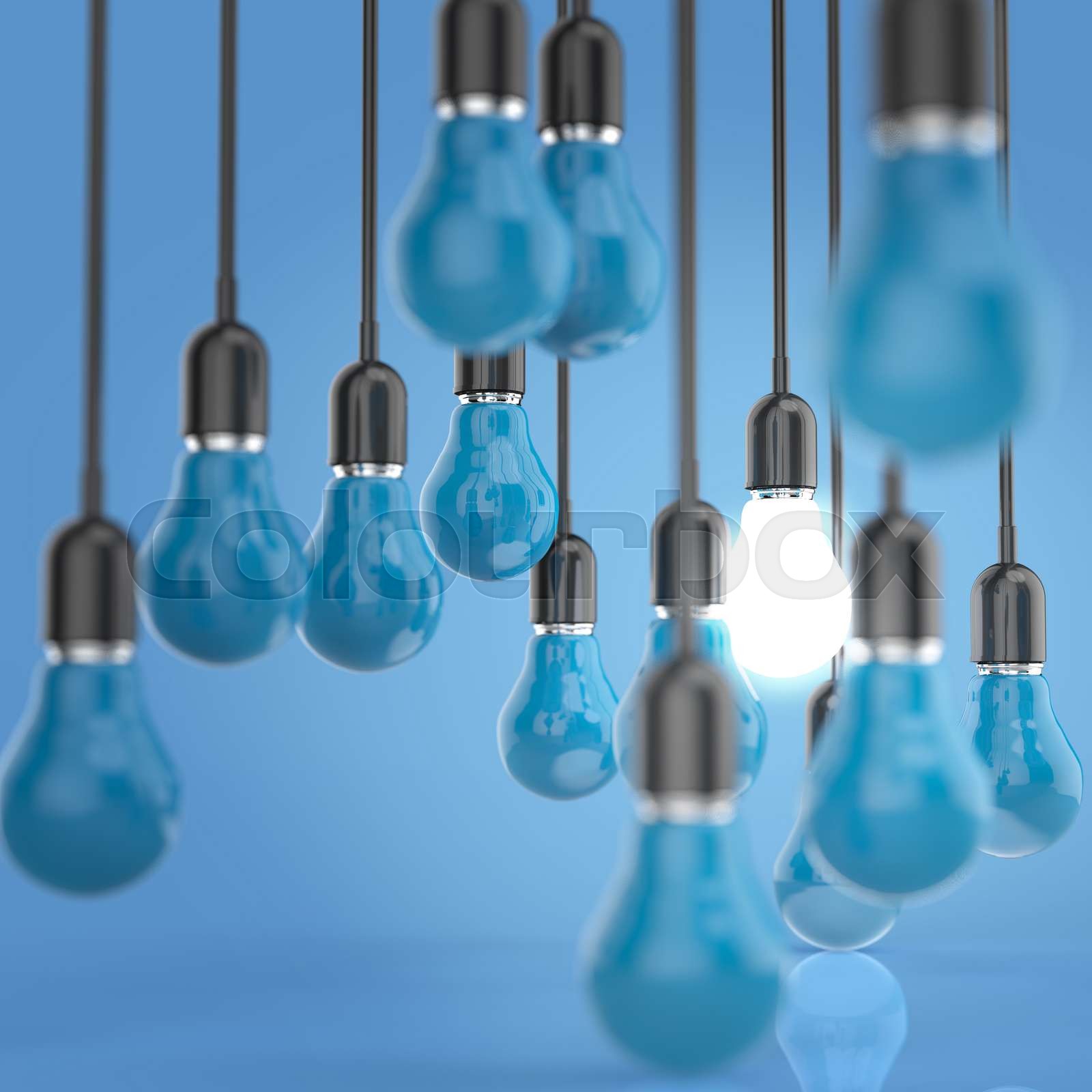 creative idea and leadership concept light bulb | Stock image | Colourbox