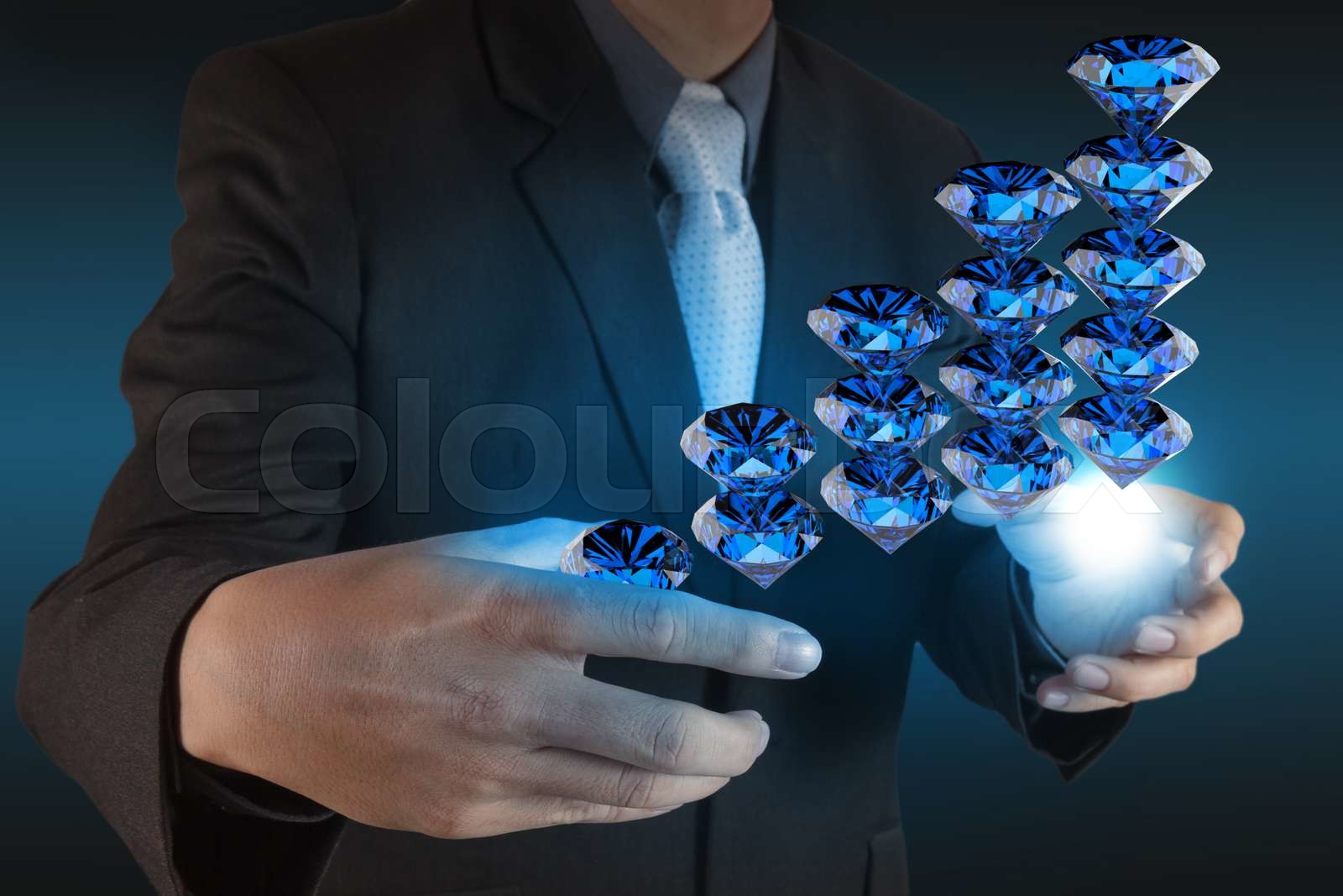 diamond as business chart concept | Stock image | Colourbox