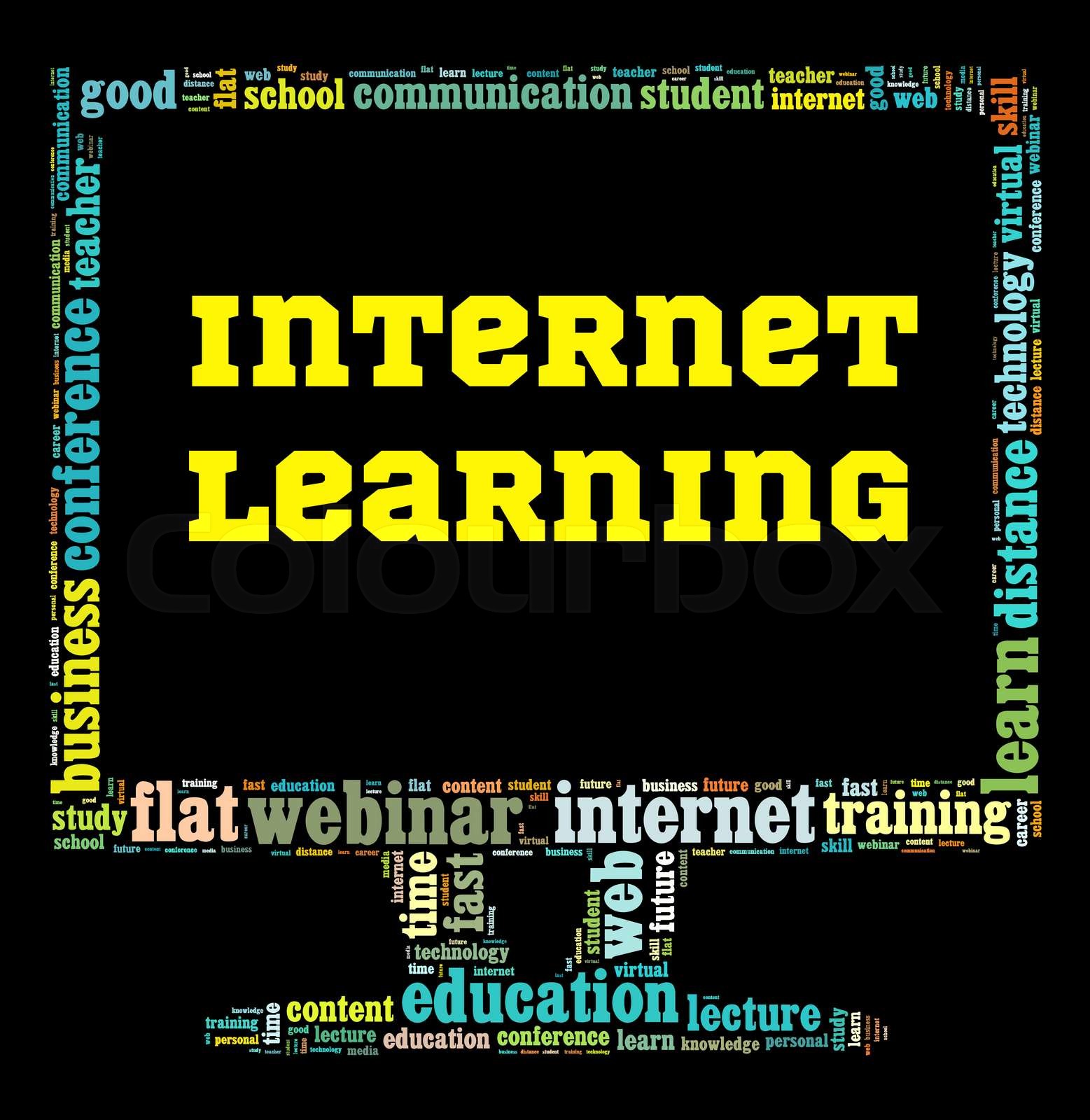 Internet learning illustration concept | Stock image | Colourbox