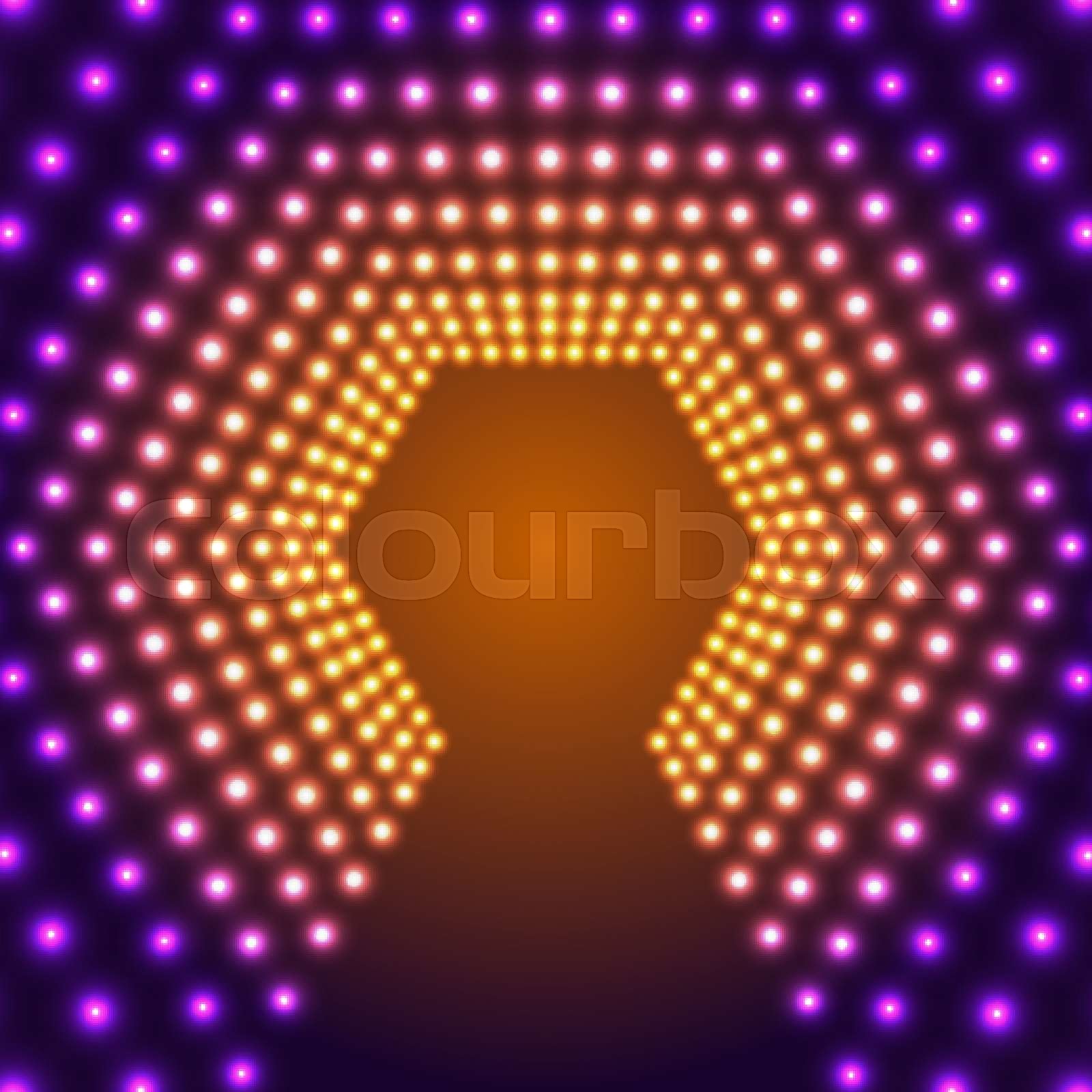 Neon Border with Light Effects | Stock vector | Colourbox