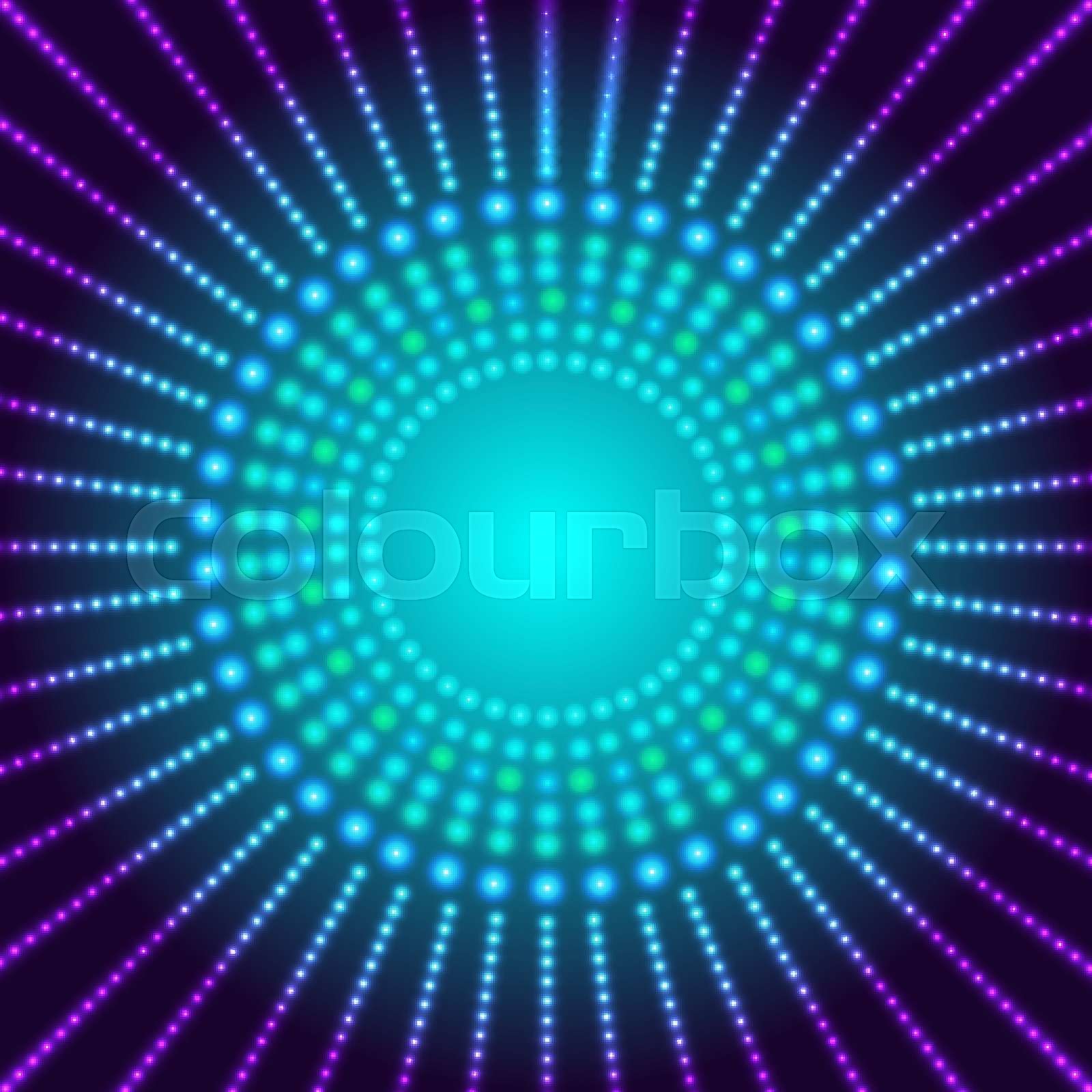 Neon Border with Light Effects | Stock vector | Colourbox