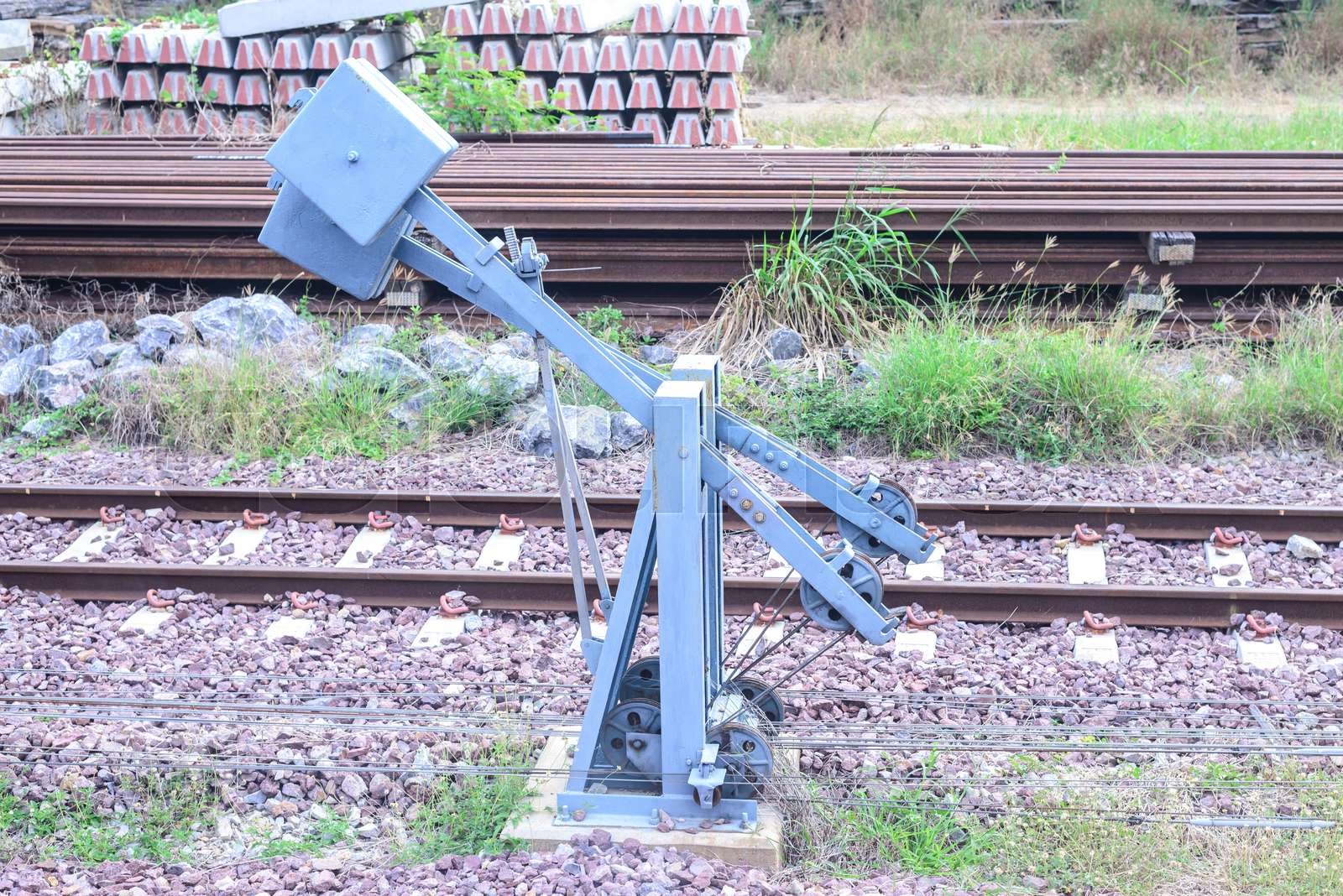 Trains shunt manual controller. | Stock image | Colourbox