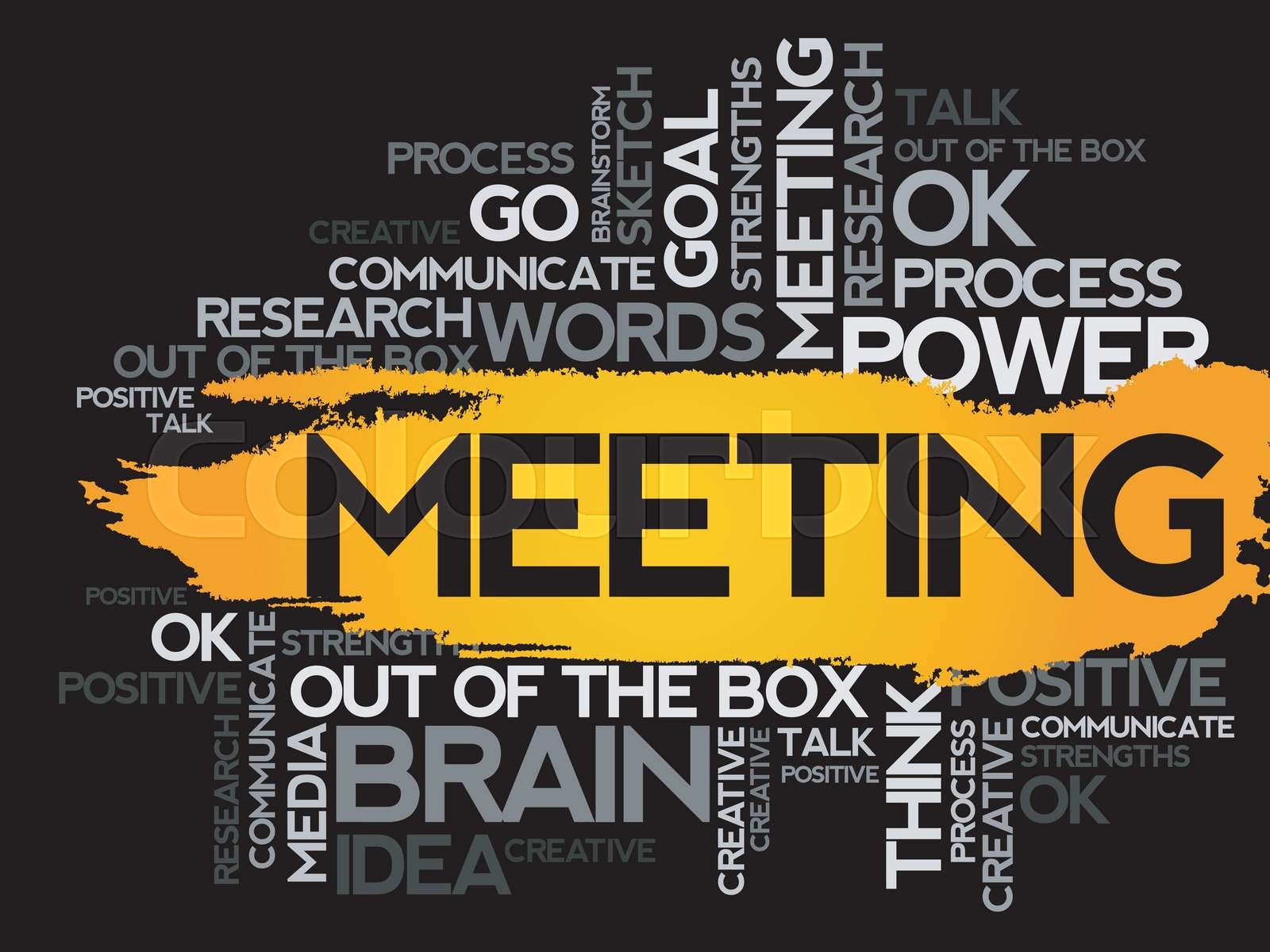MEETING. Word business collage | Stock vector | Colourbox