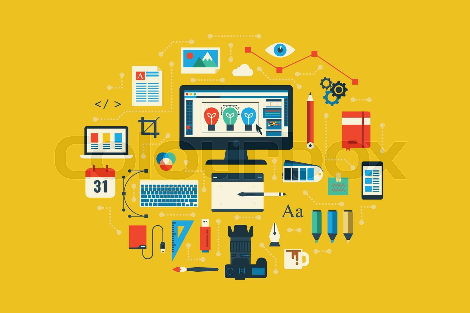 Graphic Design Concept | Stock vector | Colourbox